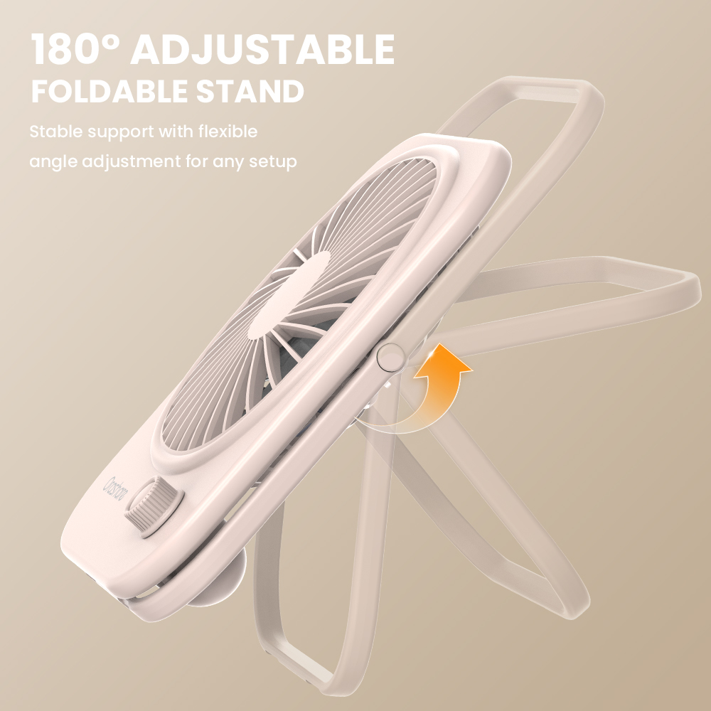 Orashare DF10 Rechargeable Desk Fan Turbo Wind 2000mAh 15H Quiet ...