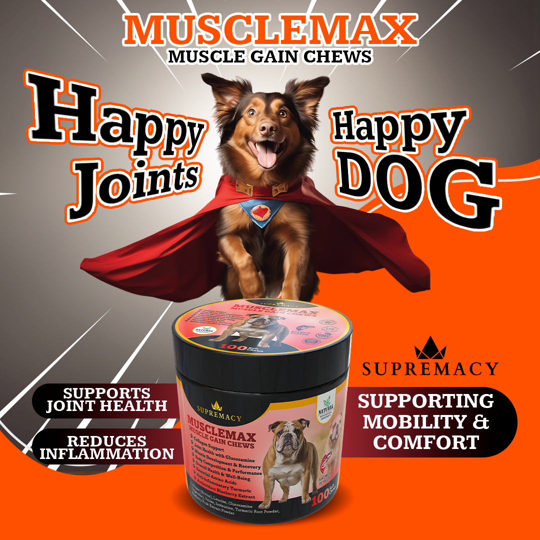 Supremacy Muscle Max Dog Treats & Vitamins Support Beef Growth ...