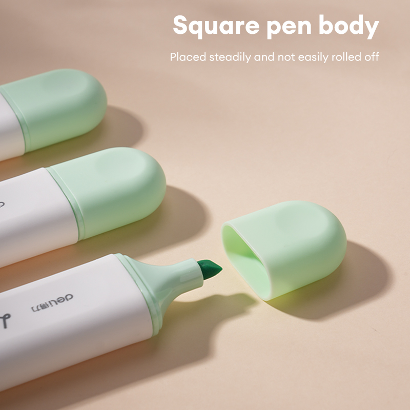 Deli Macaron 7 Color Highlighter Chisel Tip Cartoon Decoration Marker ...