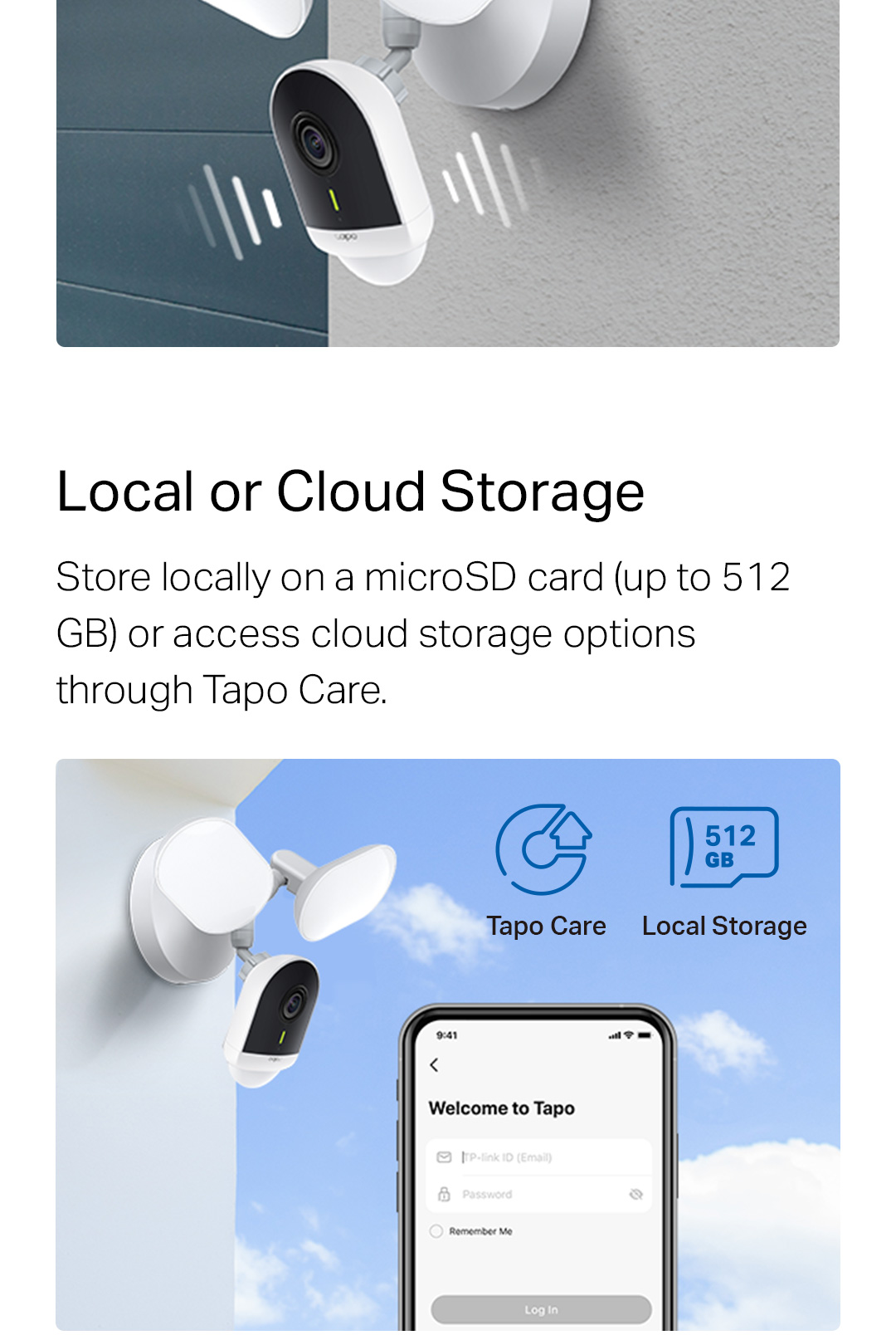 TP-Link | Tapo | C720 | 2K | Smart | Wi-Fi | Flood Light | IP65 | CCTV ...