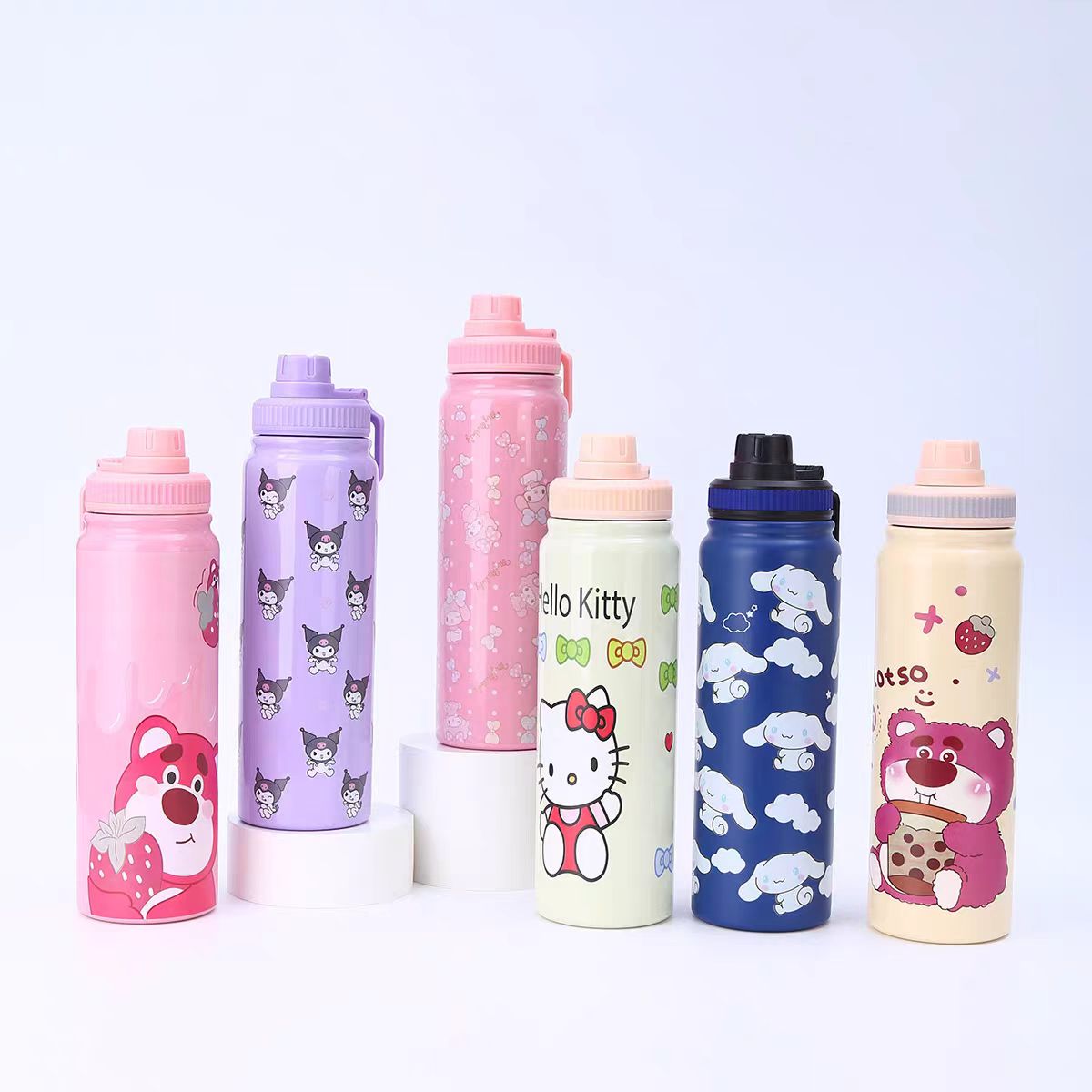 COCOA 800ml Cartoon Kuromi Water Bottle with Tea Filter 304 Stainless ...