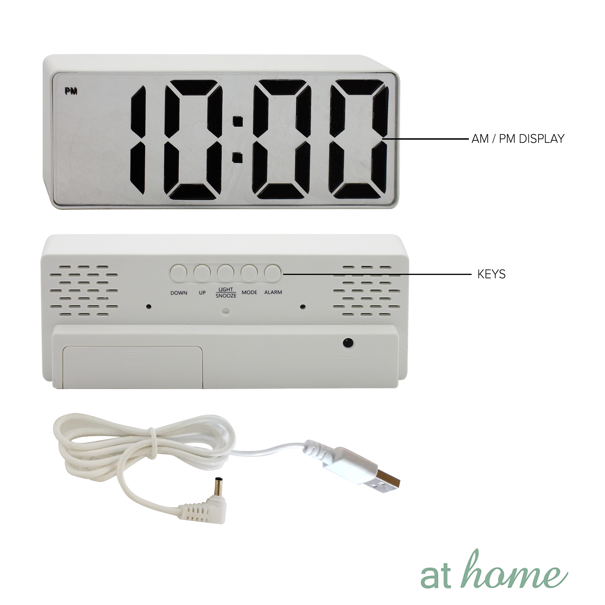 AT HOME Clock Essential Bianca/Bethany/Bridget Modern Digital Clock ...