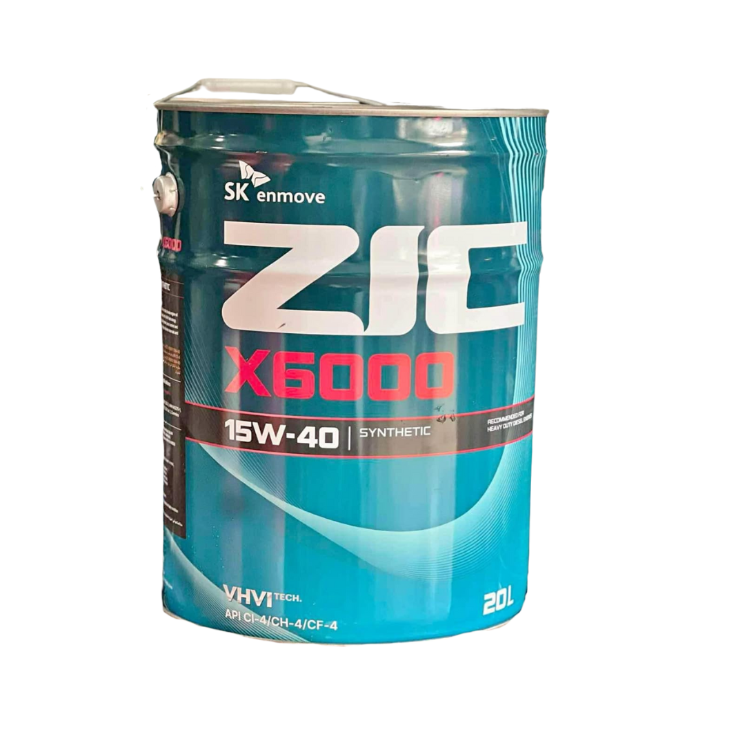 SK ZIC X6000 15W-40 20 Liters Synthetic Heavy Duty Diesel Engine Oil ...