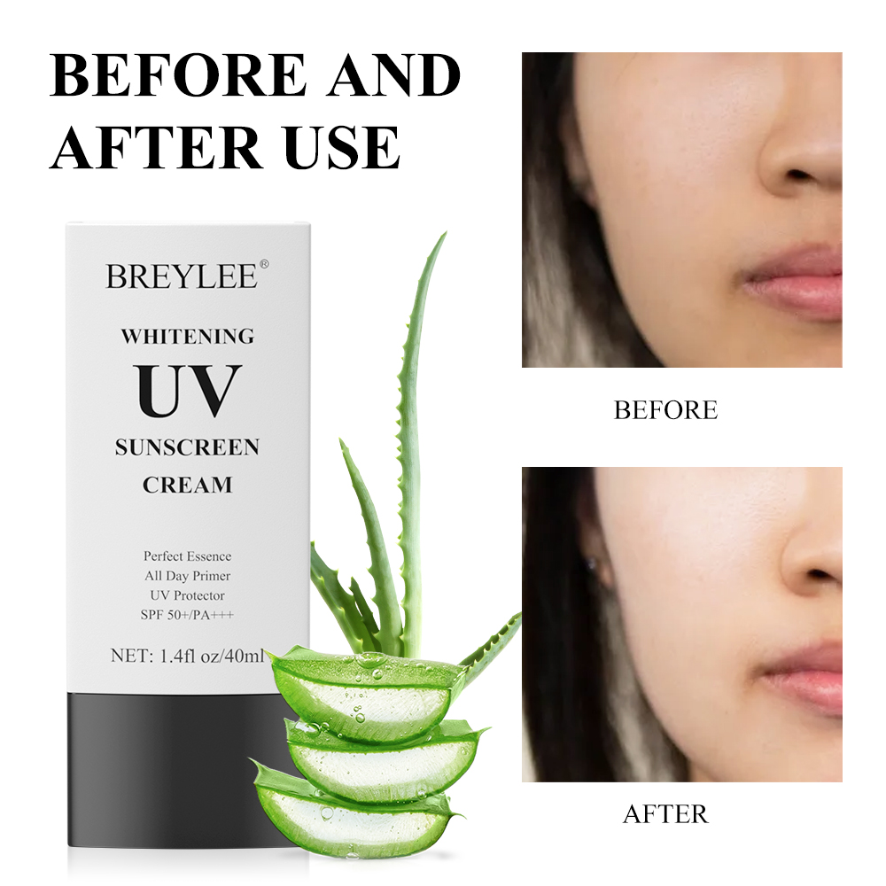 BREYLEE UV Sunscreen Cream SPF50+ Niacinamide Moisturize Brighten ...