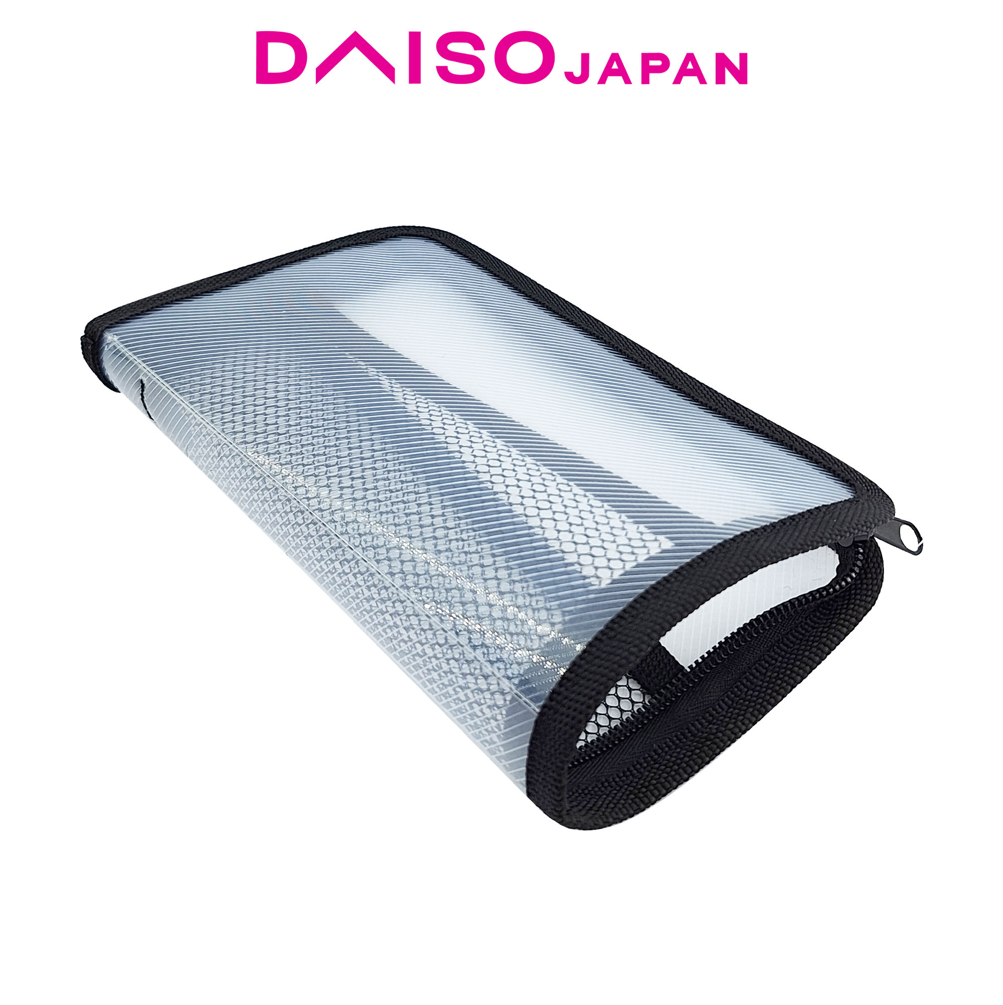 Daiso A6 Black Zipper File with Pocket | Shopee Philippines