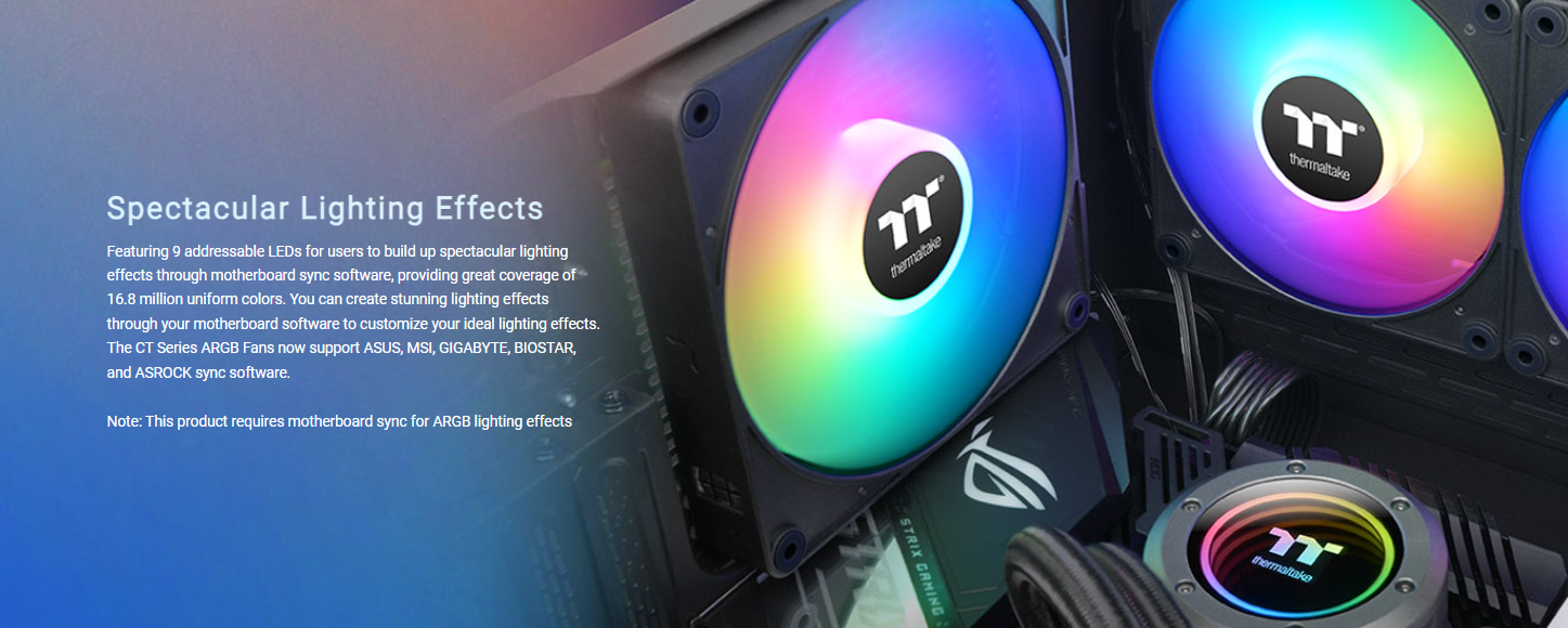 Itw | Thermaltake PC Fan CT120 EX ARGB Sync PC Cooling Fan (3-Fan Pack ...