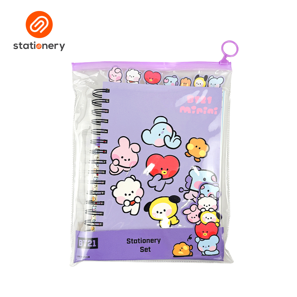 BT21 Minini PP Cover Subject Spiral Notebook with Pen | Shopee Philippines