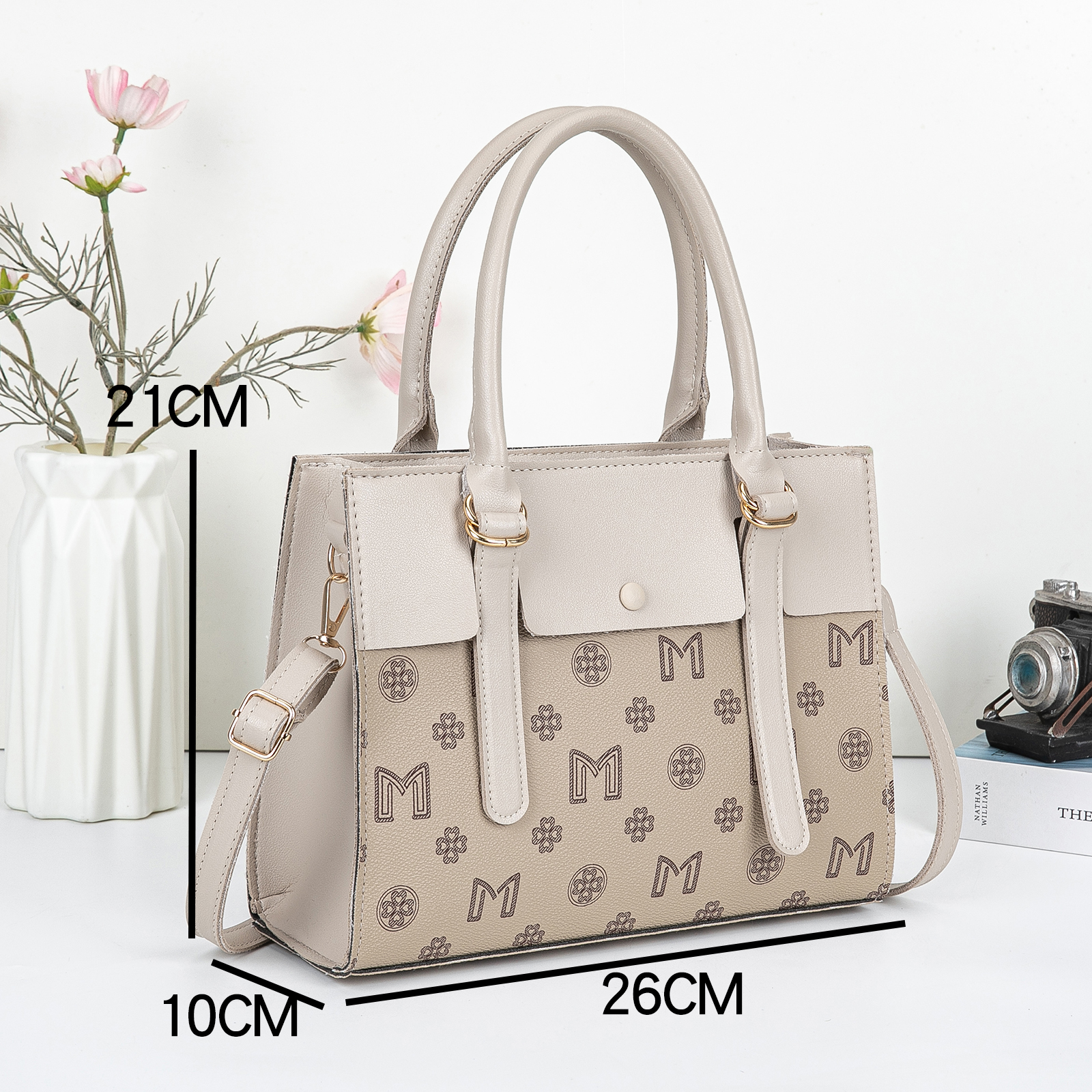Mumu 2067 Retro Printed Leather Women Sling Bag With Zipper Shoulder ...