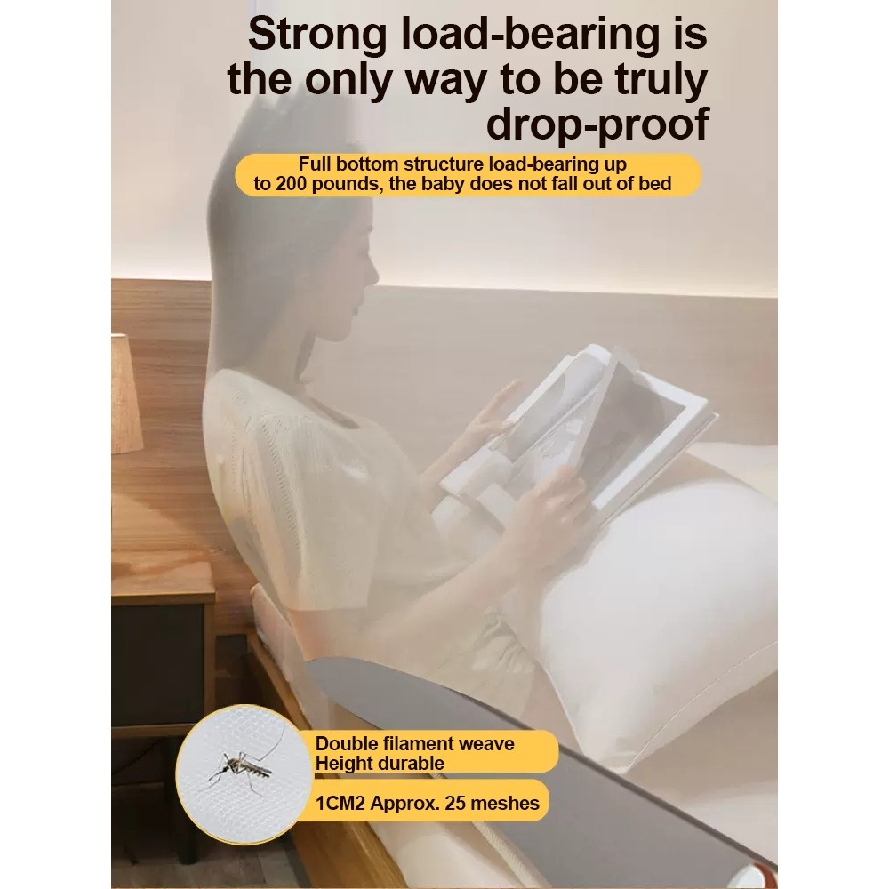 Mosquito net household, bedroom baby fall prevention, free installation ...