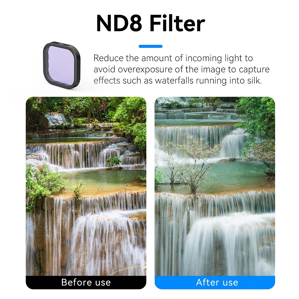 TELESIN CPL & ND Lens Filter Set Aluminum Frame for GoPro Hero 13 ...