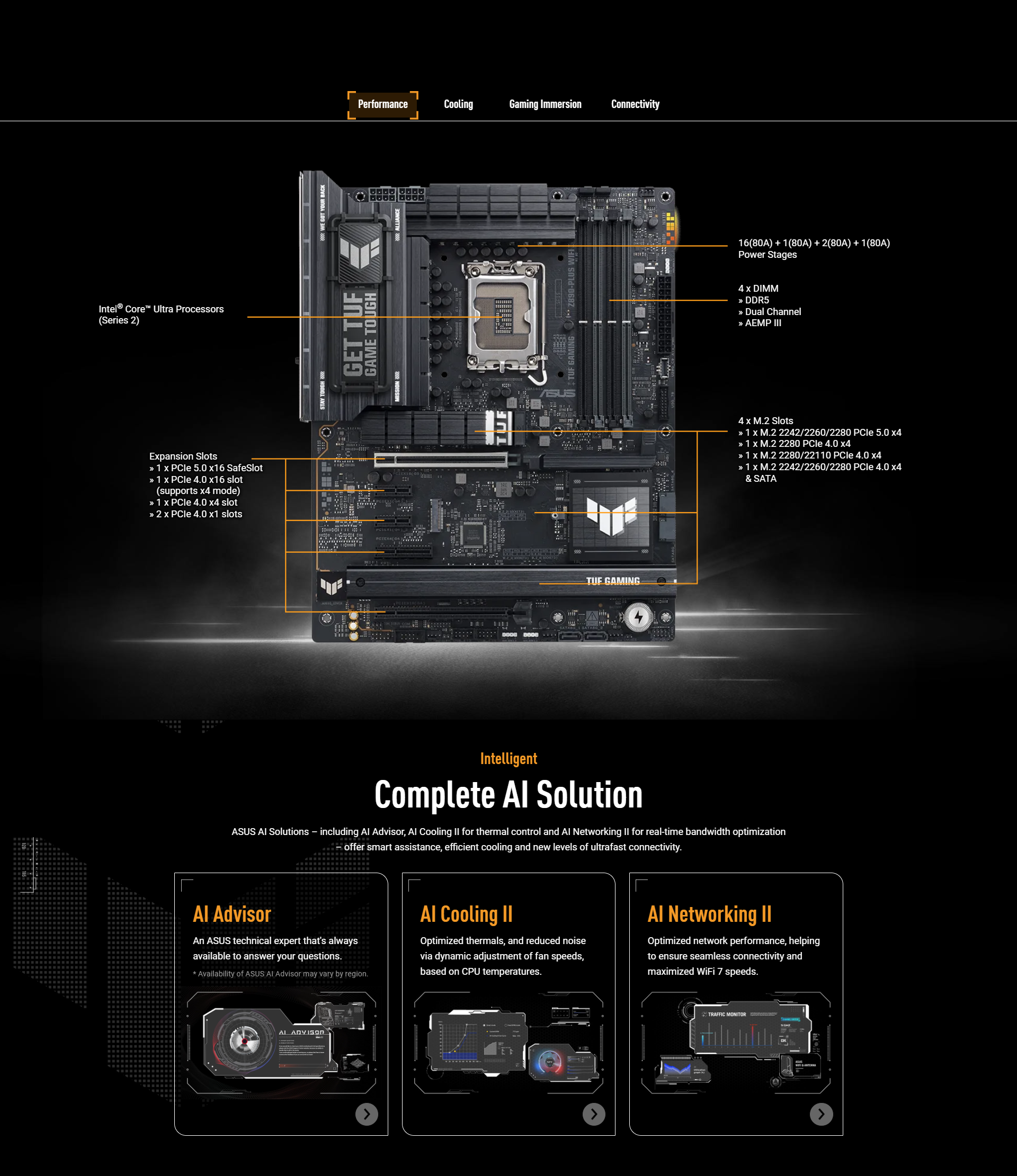 Asus TUF Gaming Z890-Plus WiFi Intel Z890 Chipset LGA1851 Socket WiFi 7 ...