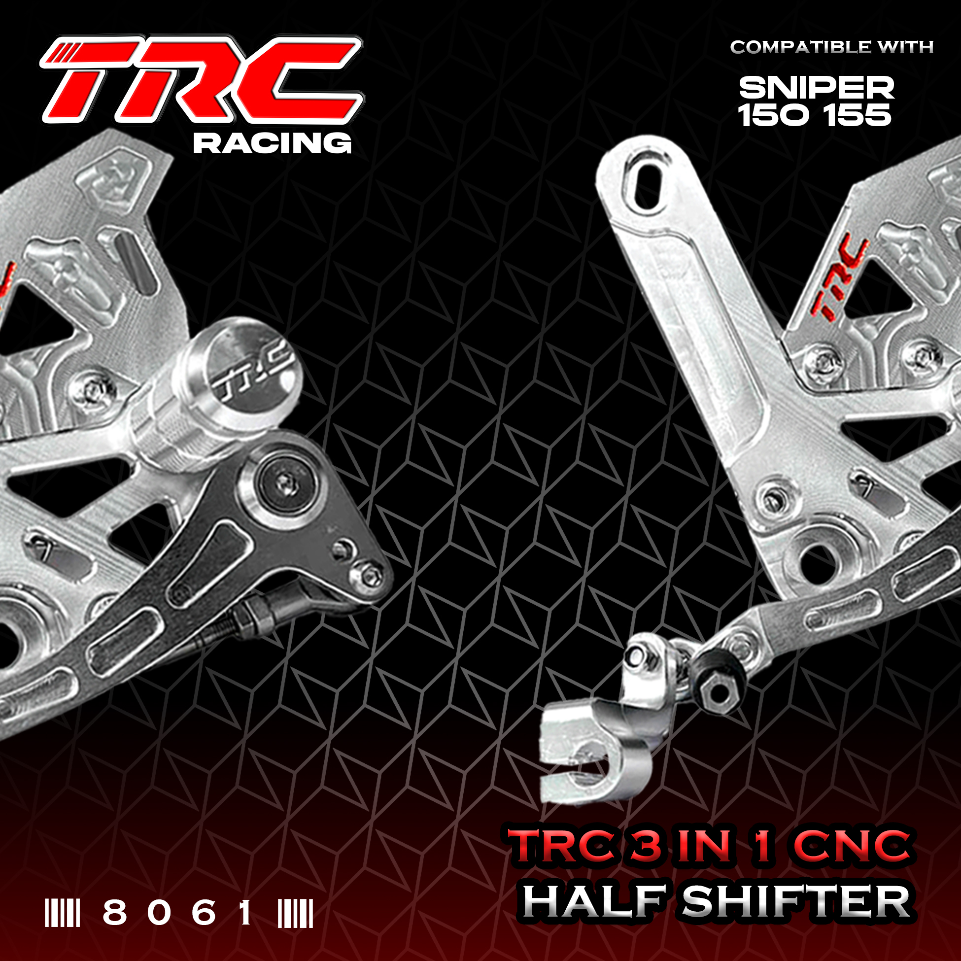 TRC Racing 3 in 1 CNC Half Shifter for Sniper 150/155 8061 | Shopee Philippines