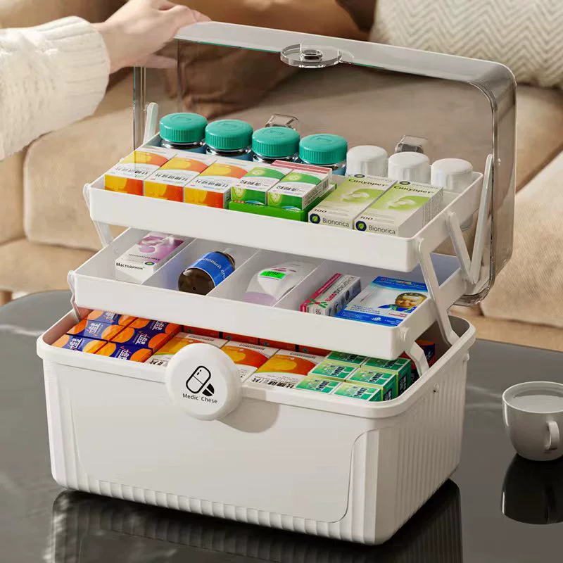 CHIT Multi-layer Medicine Organizer Box Big Family Frist Aid Kit ...