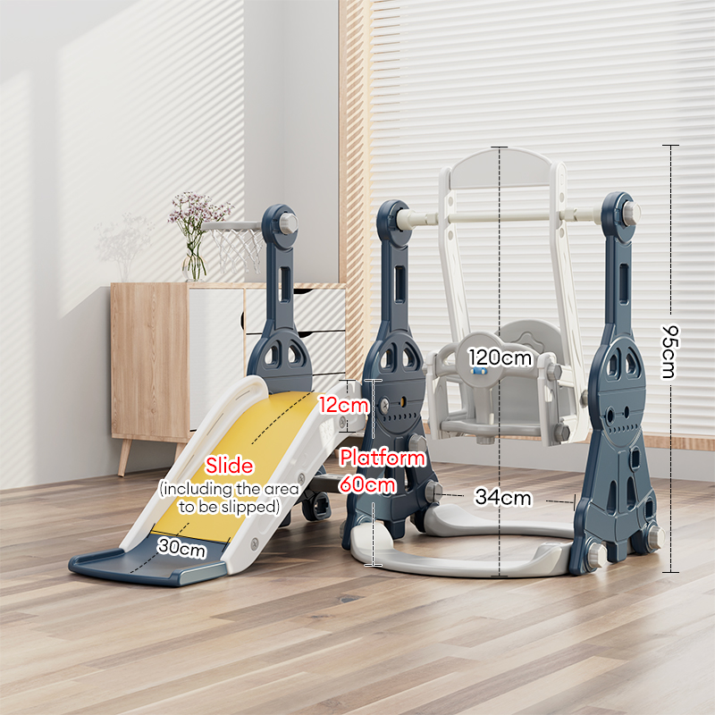 Baby 3 In 1 Slide Swing Chair Foldable Multi-functional Slide with ...