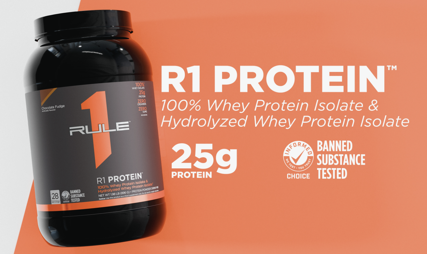 Rule 1 R1 Whey Protein Isolate Powder 5lbs (Rule One Proteins) - R1 ...