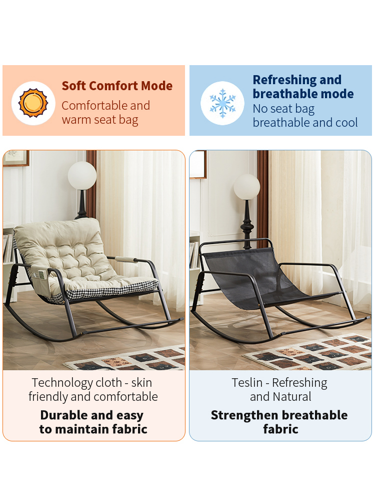 Double Rocking Chair For Adult Recliner Sofa Lazy Chair Home Reclining ...