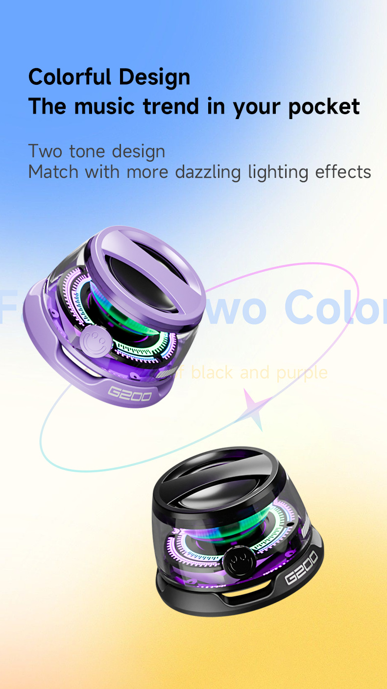 ODSCN G200 Mini Magnetic Bluetooth Speaker with RGB Bluetooth 5.3 Phone ...