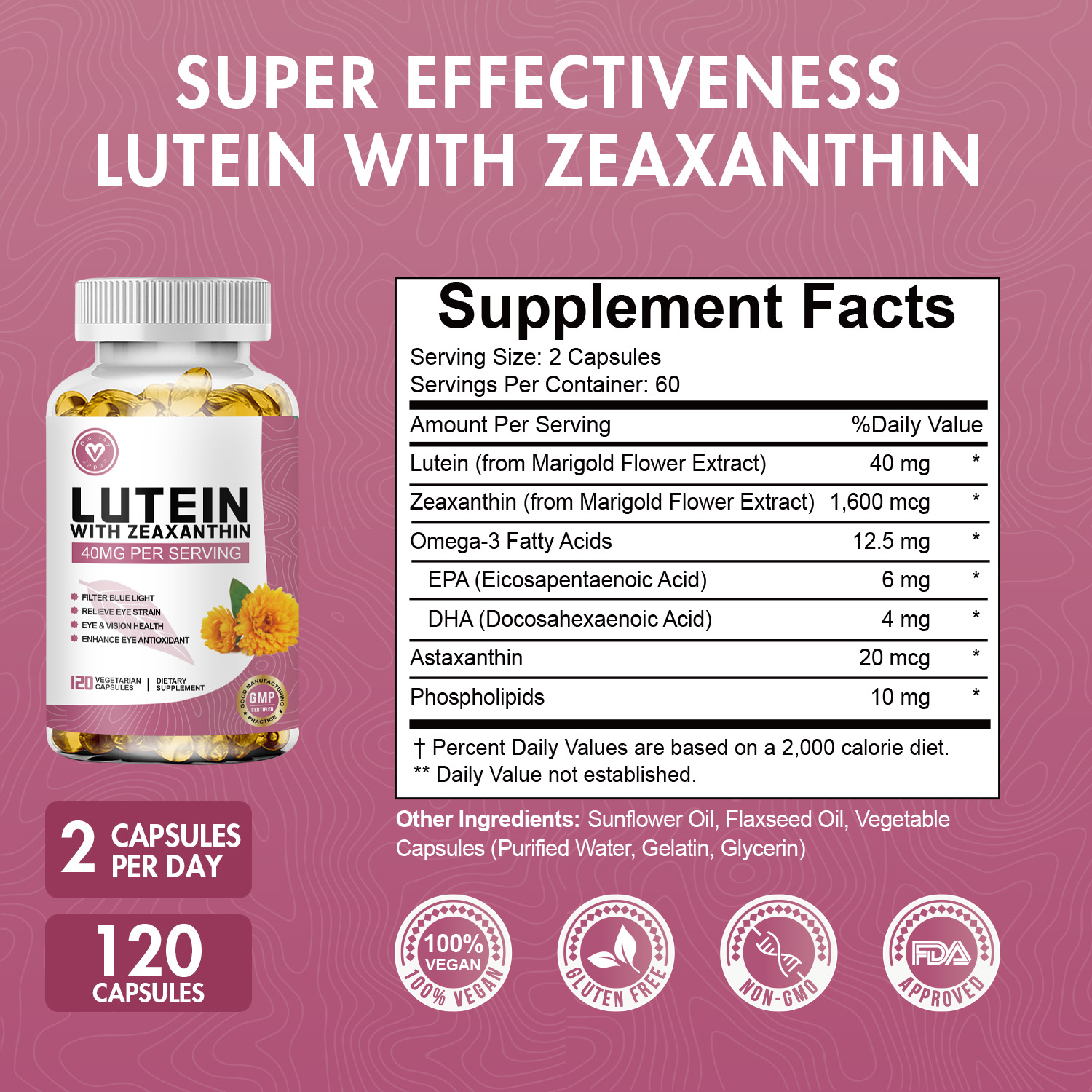 Softher Lutein Capsule Supports Eye and Vision Health Relieve Eyes ...