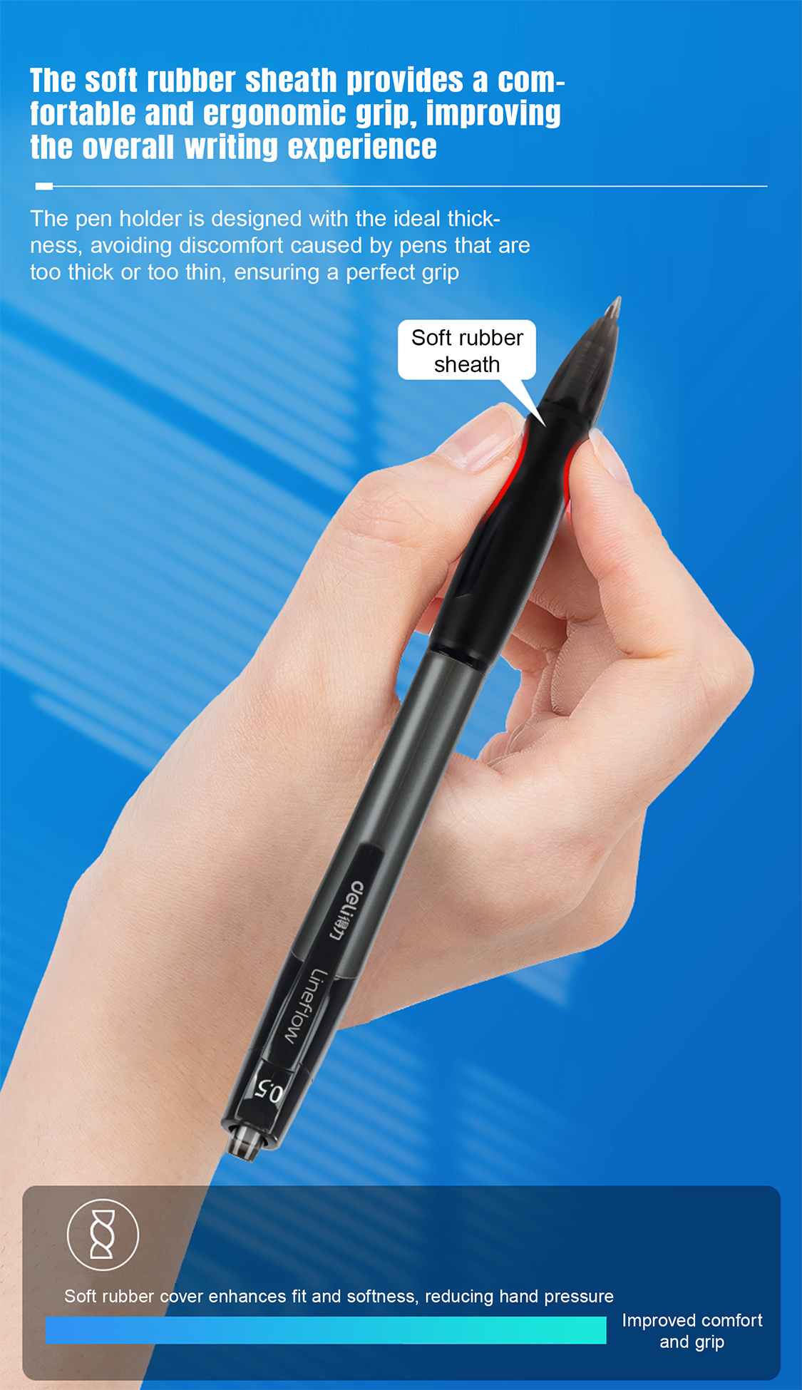 Deli S08-B Office Gel Pen 0.5mm | Shopee Philippines