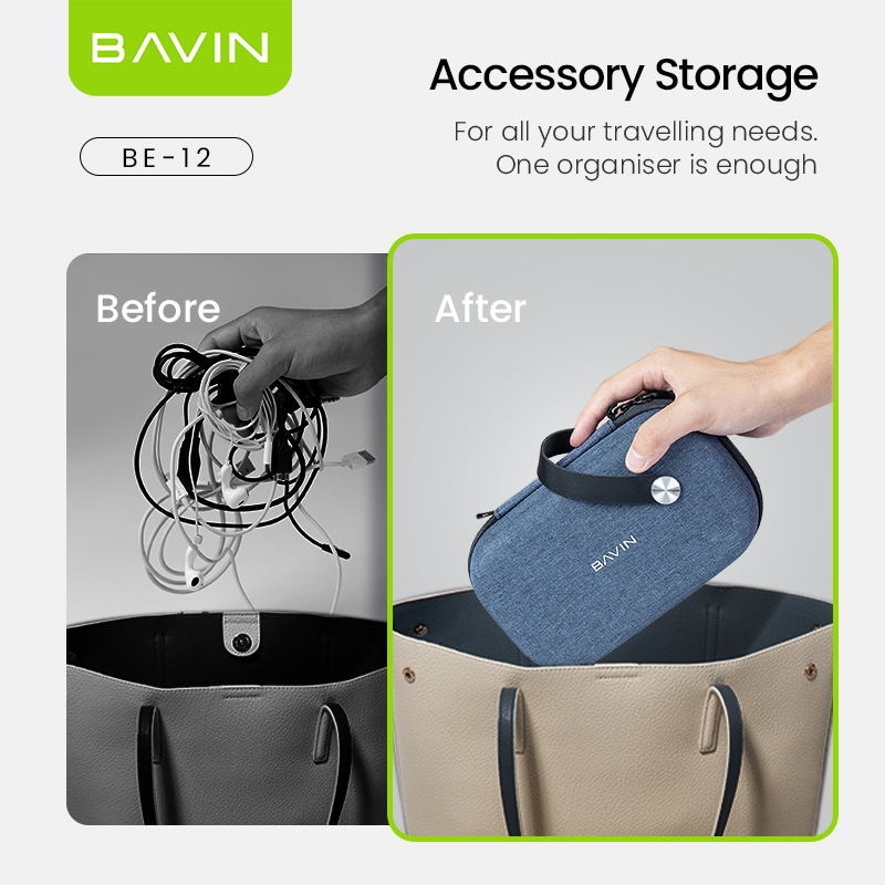 BAVIN BE12 Multi-Functional Storage Sleeve Bag Travel Organizer EVA ...