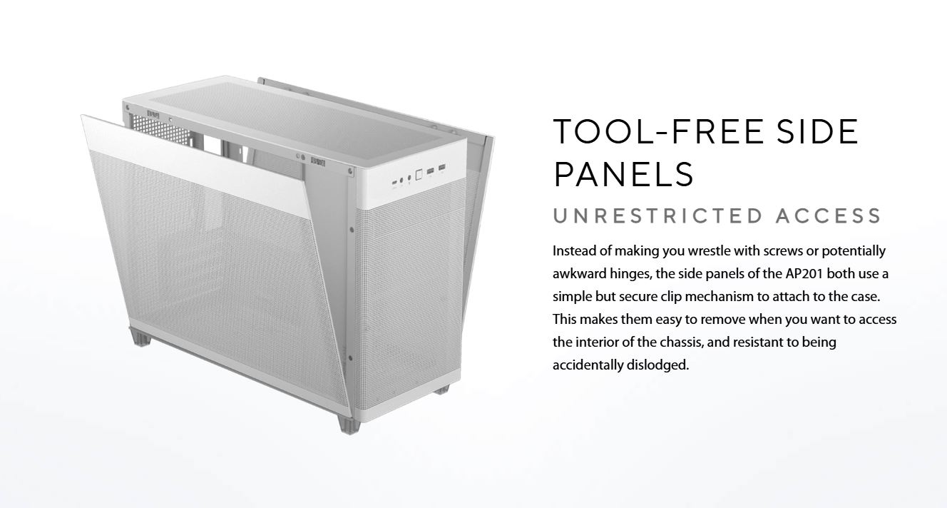 ASUS Computer PC Case Prime AP201 microATX Case Small Tower Mesh Panel ...