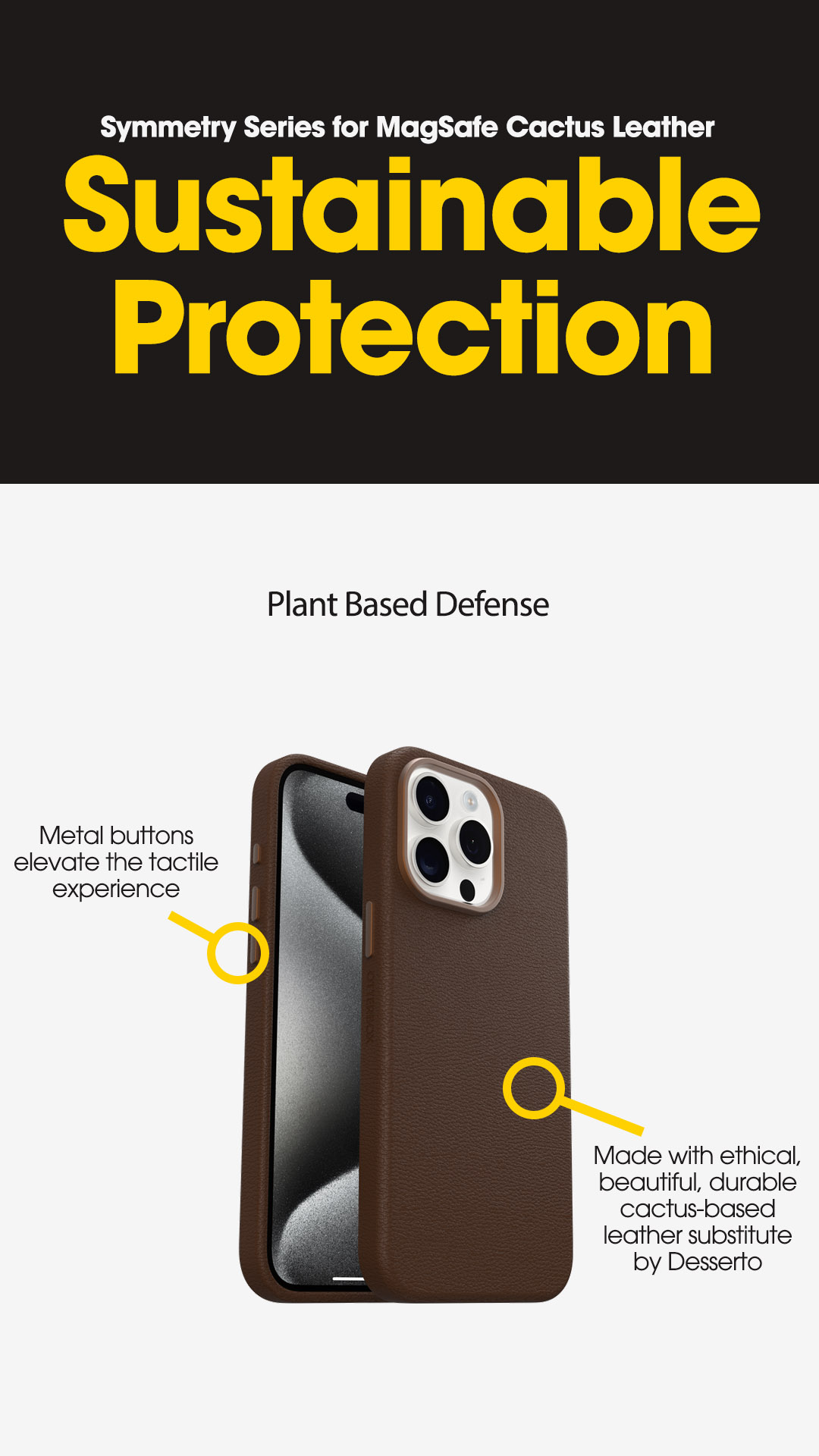 OtterBox Leather MagSafe Case for iPhone 16 Pro Max | Symmetry Cactus ...