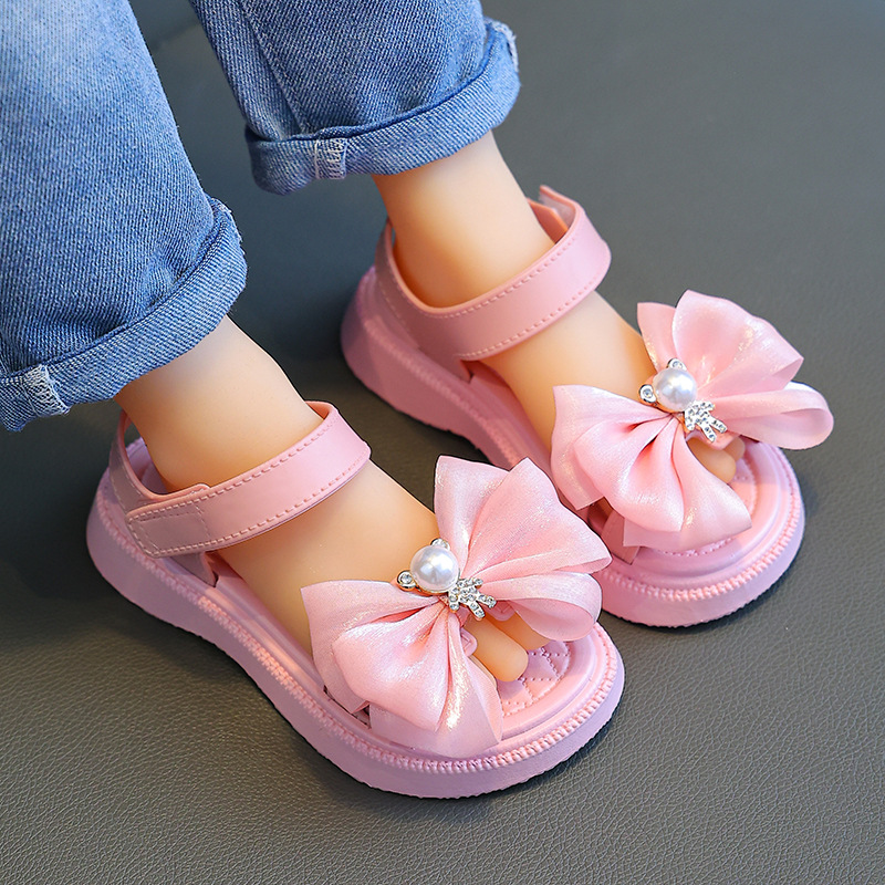 WIB.Sandals For Kids Girls Korean Style Princess Shoes With Butterfly ...