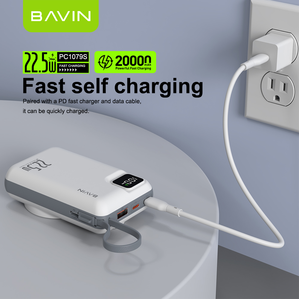 BAVIN PC1078 10000mAh / PC1079 20000mAh 22.5W Powerbank Wireless ...