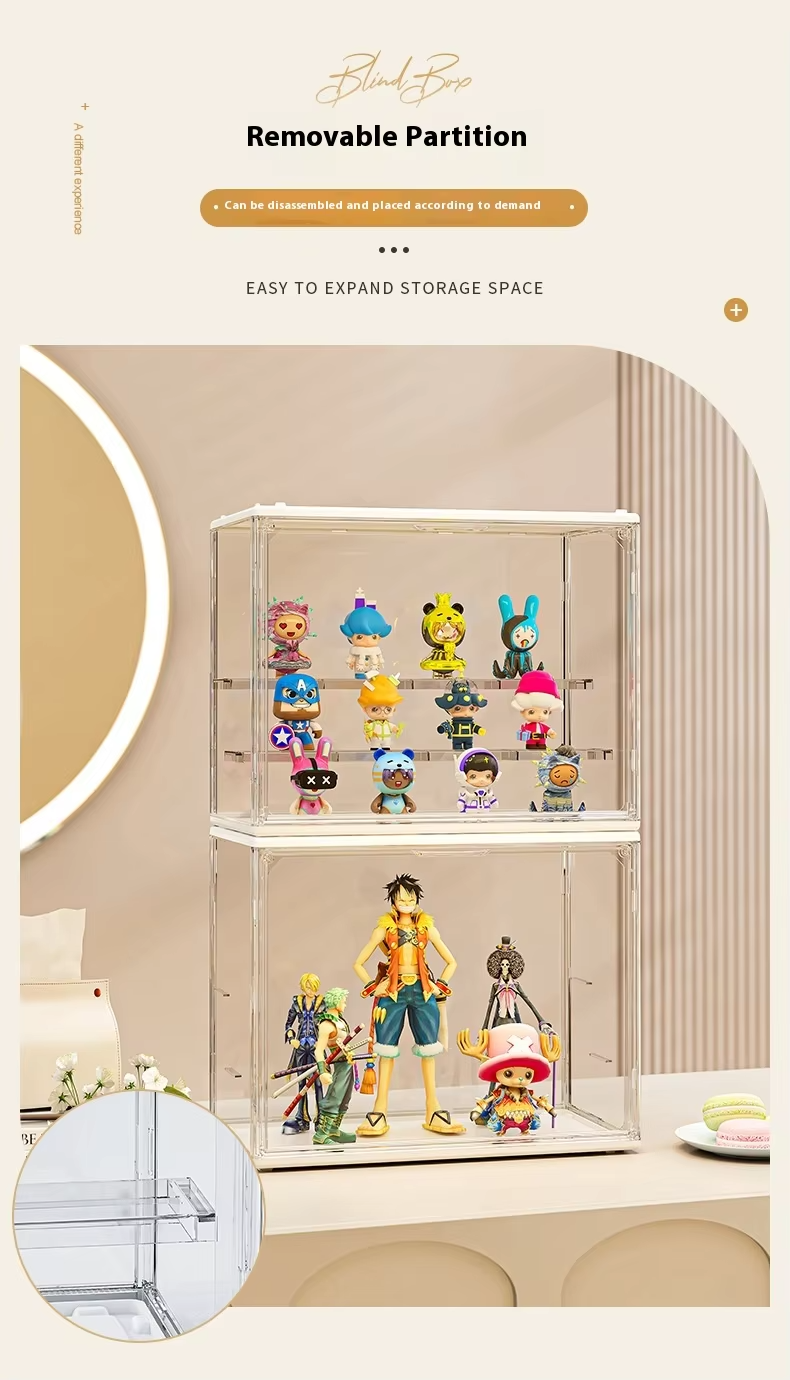 Rules Dustproof Acrylic Display Case Stackable Popmart Blind Box Figure ...