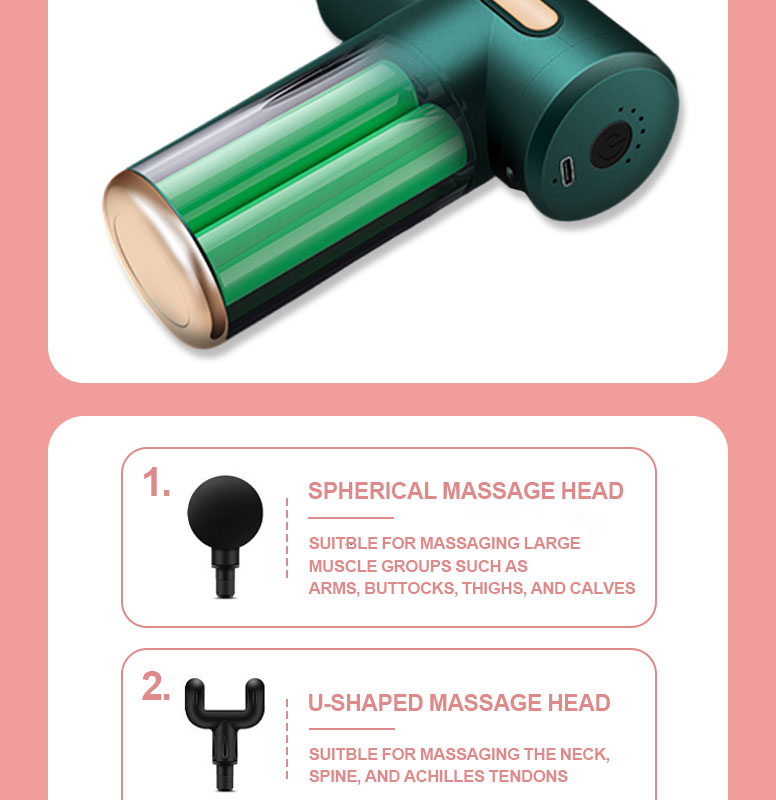 Massage Gun 4 Heads Portable Muscle Superace Percussive High Frequency ...