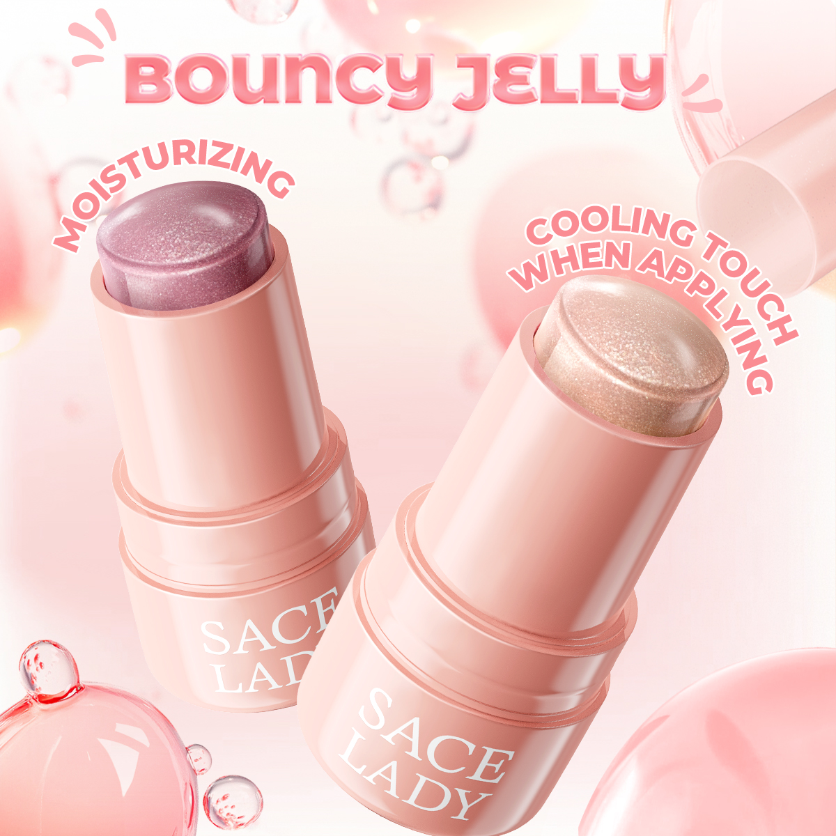 SACE LADY Jelly Highlighter Stick Watery Glowing Long Lasting Brighten ...