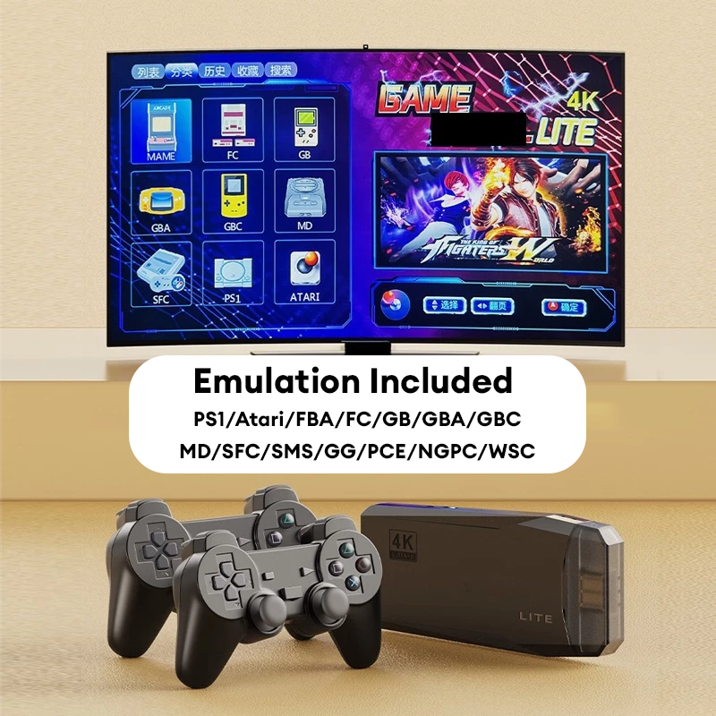 M8 Game Console 4K HD Built-in 20,000 Retro Games with 2 Controller ...