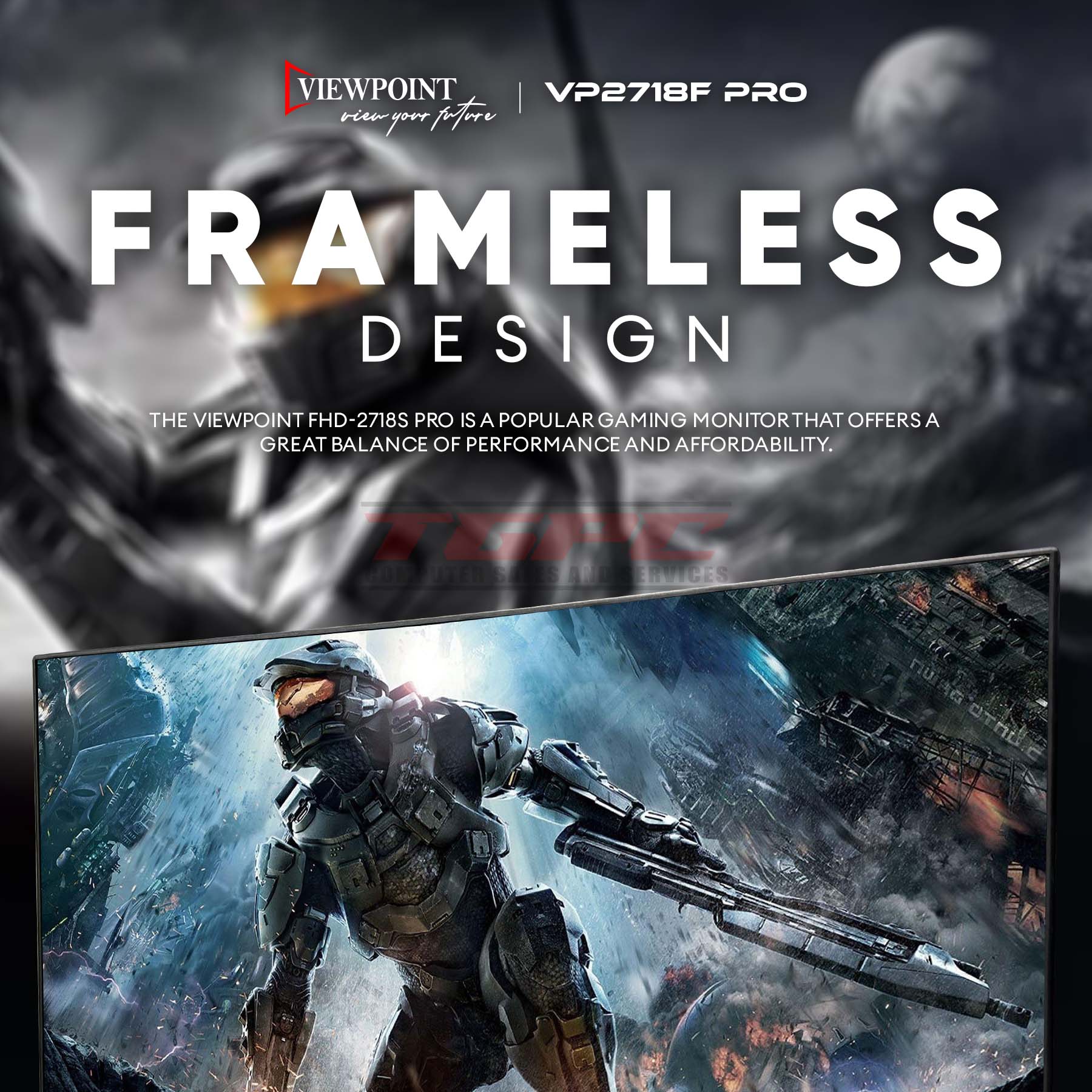 TGPC / Flat Gaming Monitor / Viewpoint / VP2718F PRO / 27 Inches / 180 ...