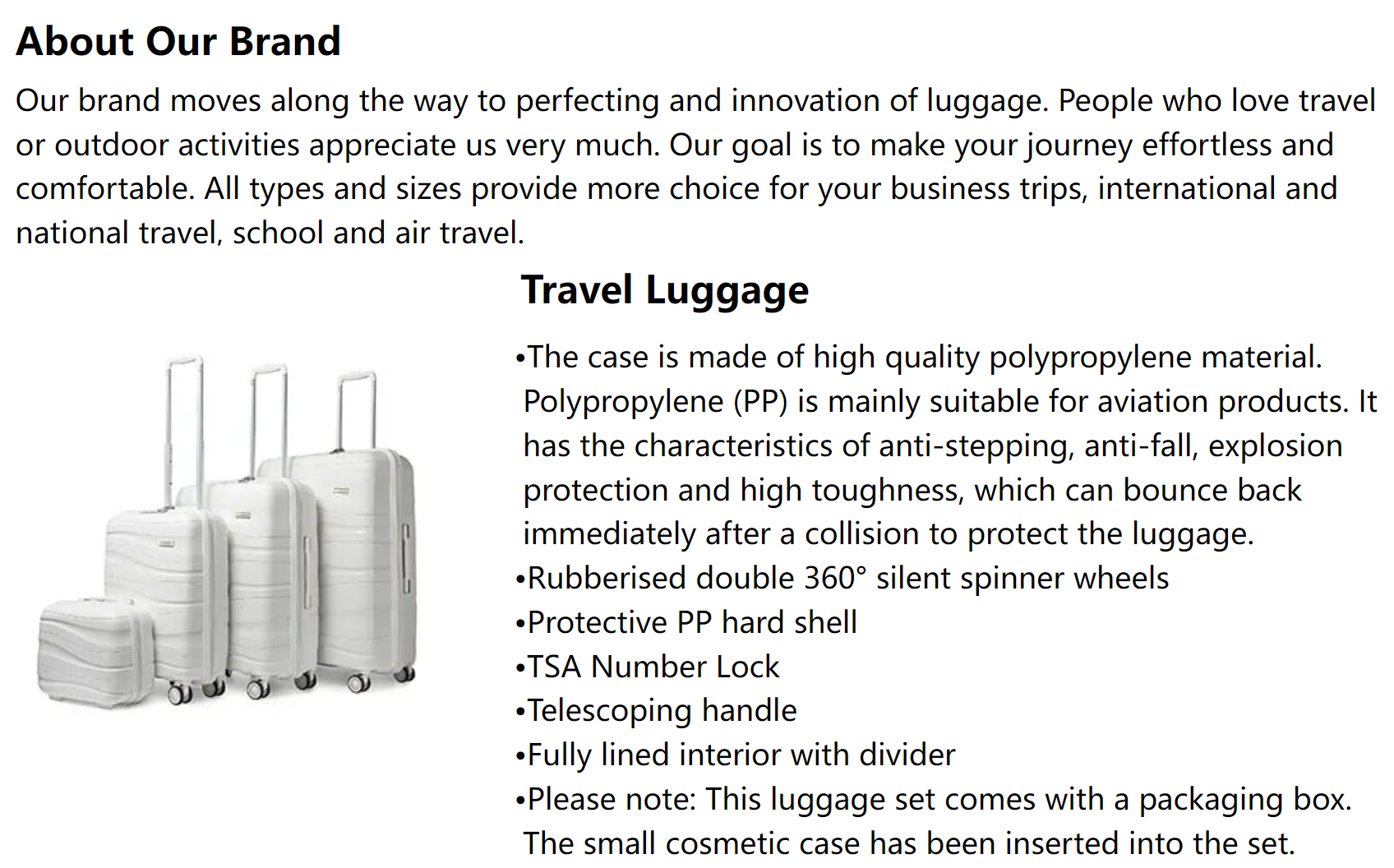 SeaChoice 14 BeautyCase+ 20 Boarding Case 24 In 28 In PP Trolley ...