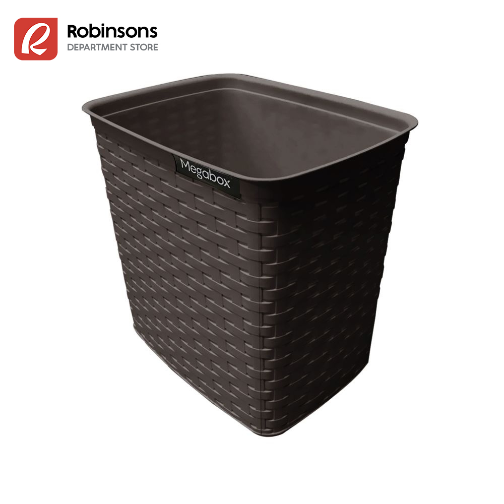 Megabox 13L Boho Rectangle Trash Bin (Dark Brown) | Shopee Philippines