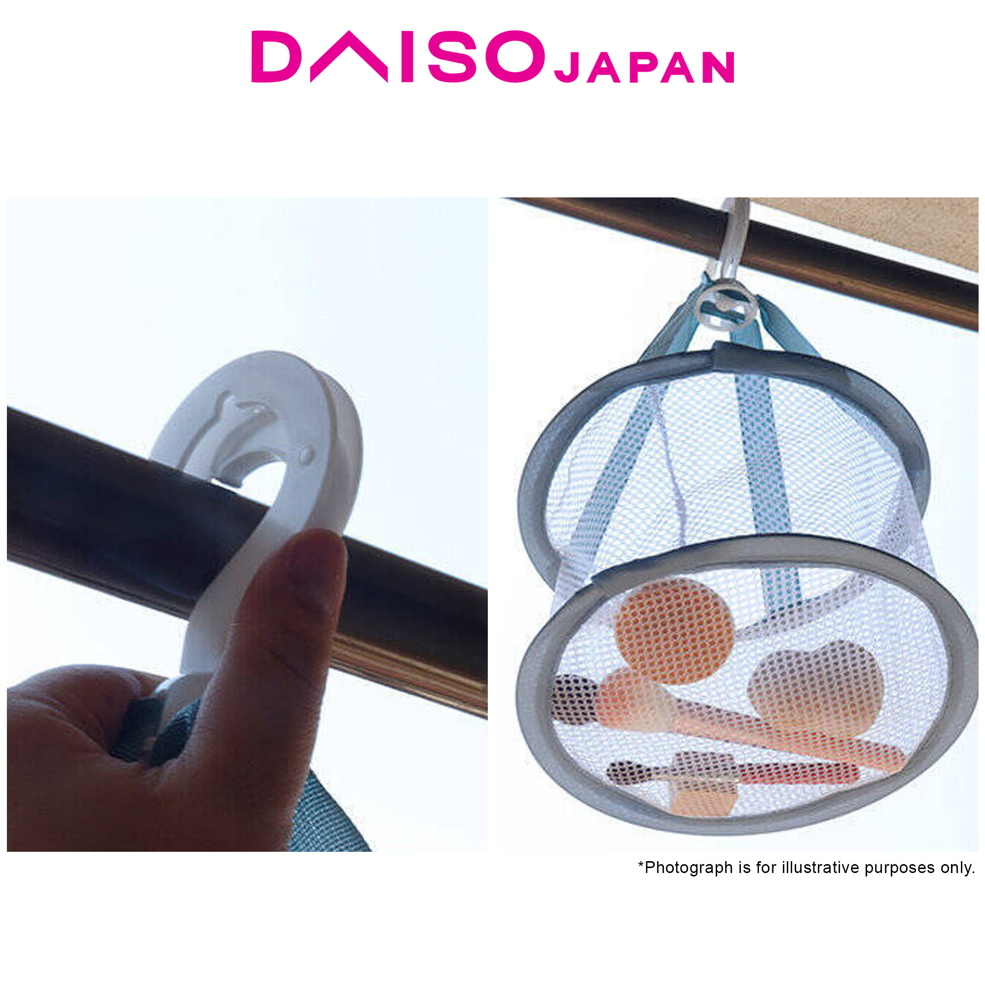 Daiso Drying Net for Makeup Puffs & Brushes with Hook | Shopee Philippines