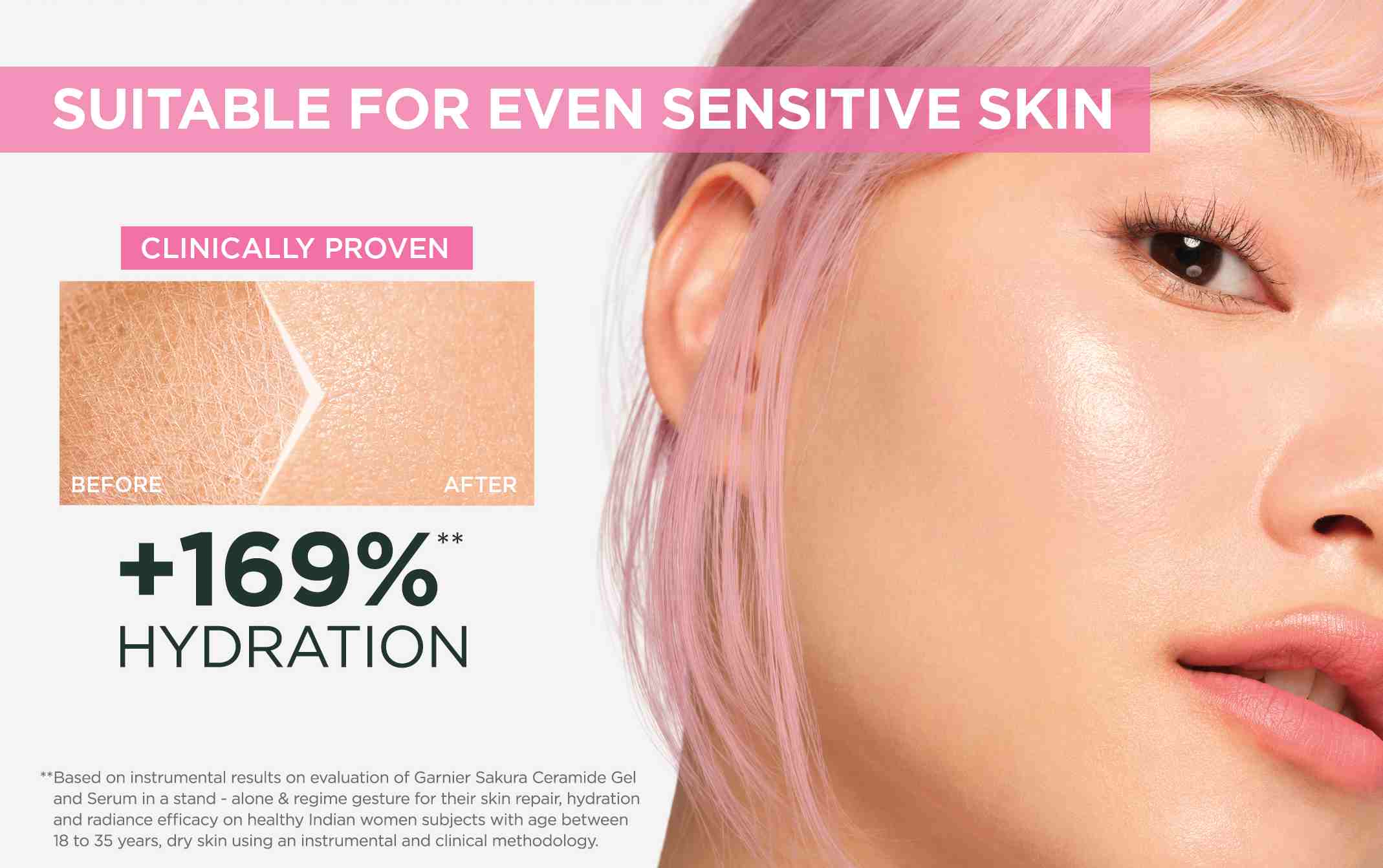 Garnier 10x Ceramide Sakura Glow Duo DAY Skincare Set: Serum (15ml ...