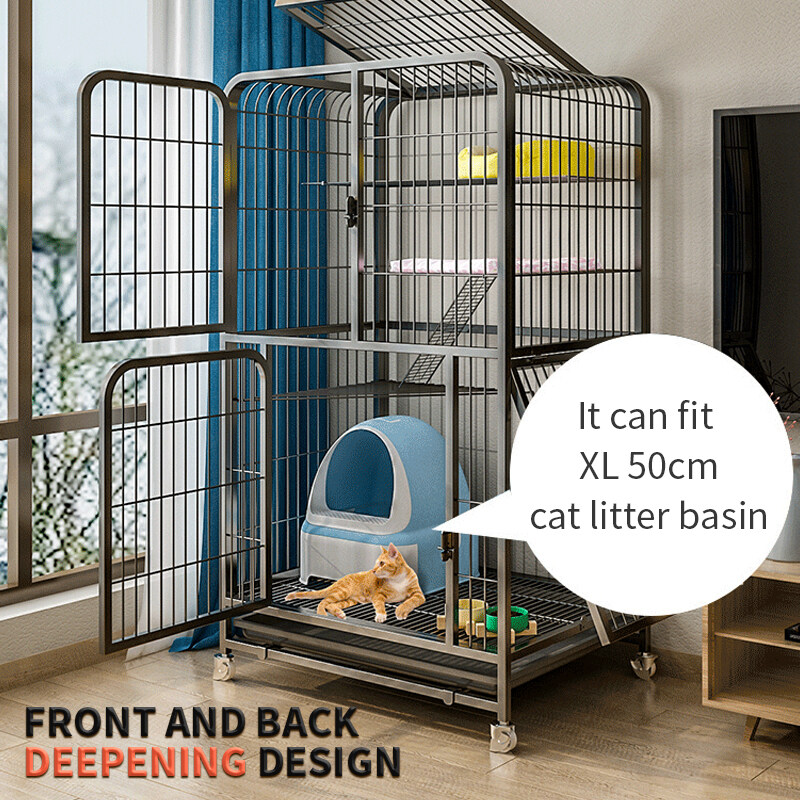Cat Cage Heavy Duty Large Space Indoor Cat House Cage for Cat | Shopee ...