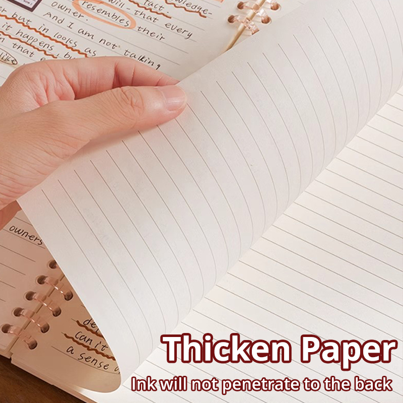 A5 60Sheets Notebook Loose Leaf Portable Diary Student Notebook ...