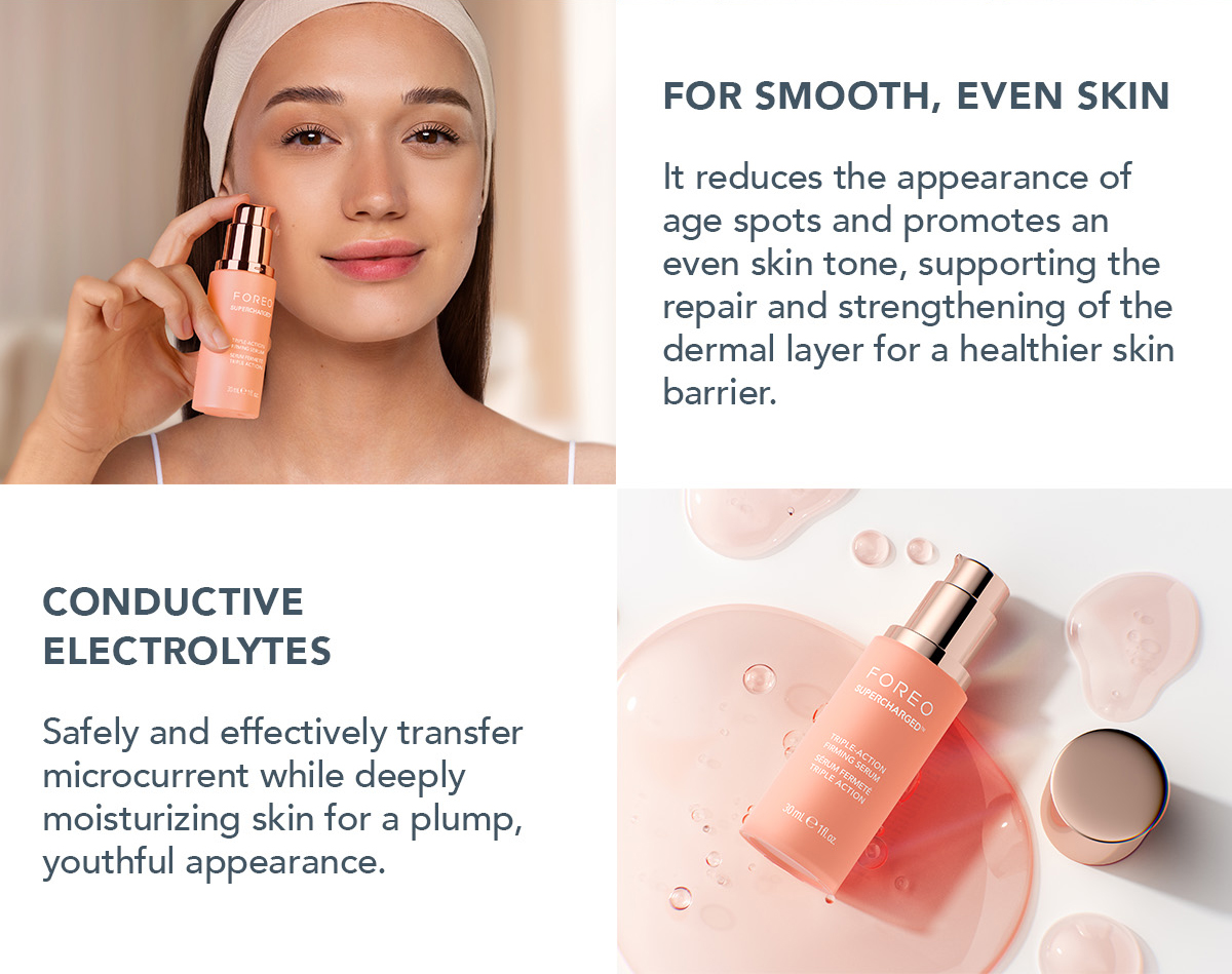 FOREO SUPERCHARGED Triple-Action Firming Serum - Conductive Gel ...