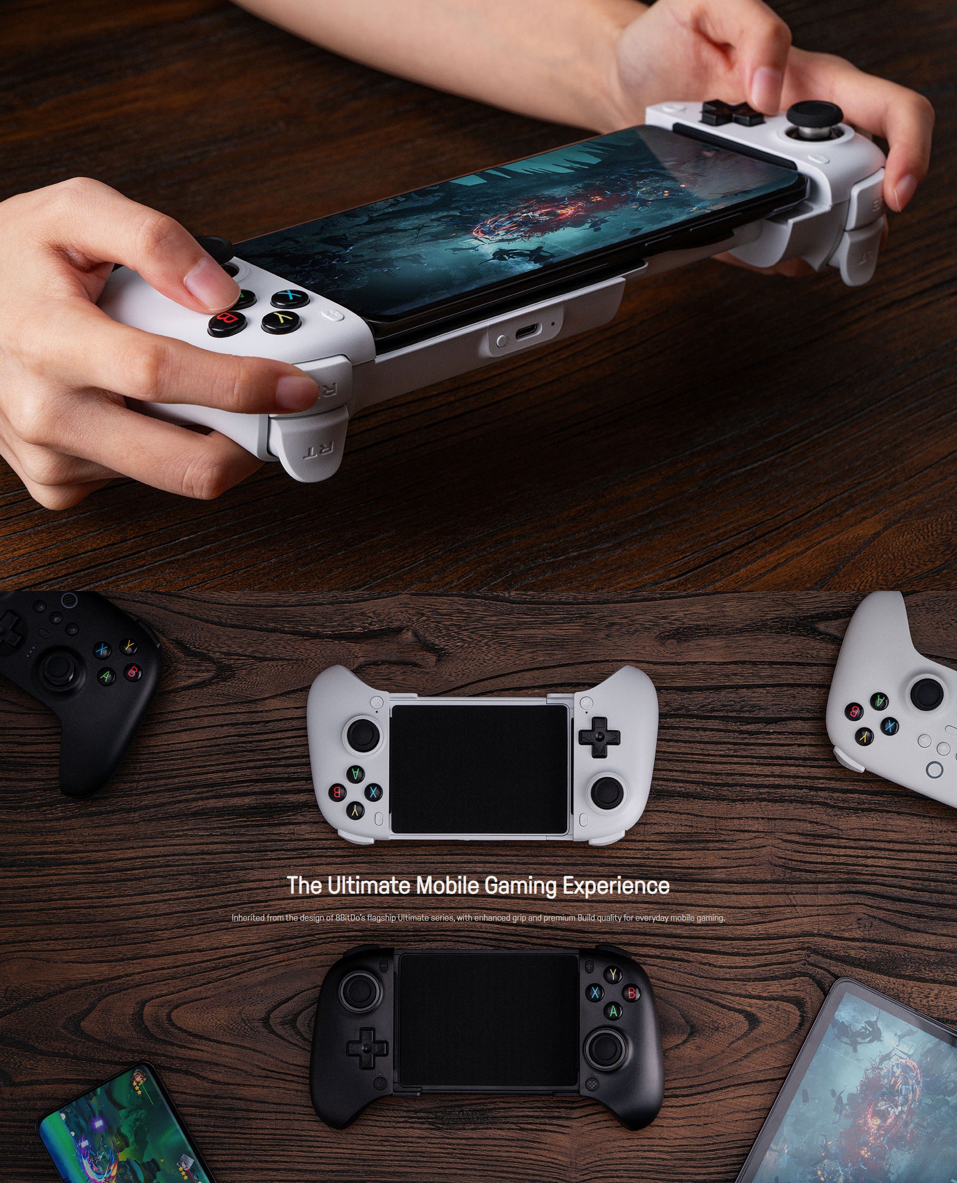 8Bitdo Ultimate Mobile Gaming Controller for Android (White, Black ...