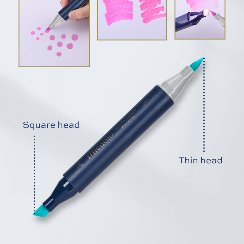 Deli Finenolo 30/40/60/80 Colors Painting Alcohol Art Double Head ...