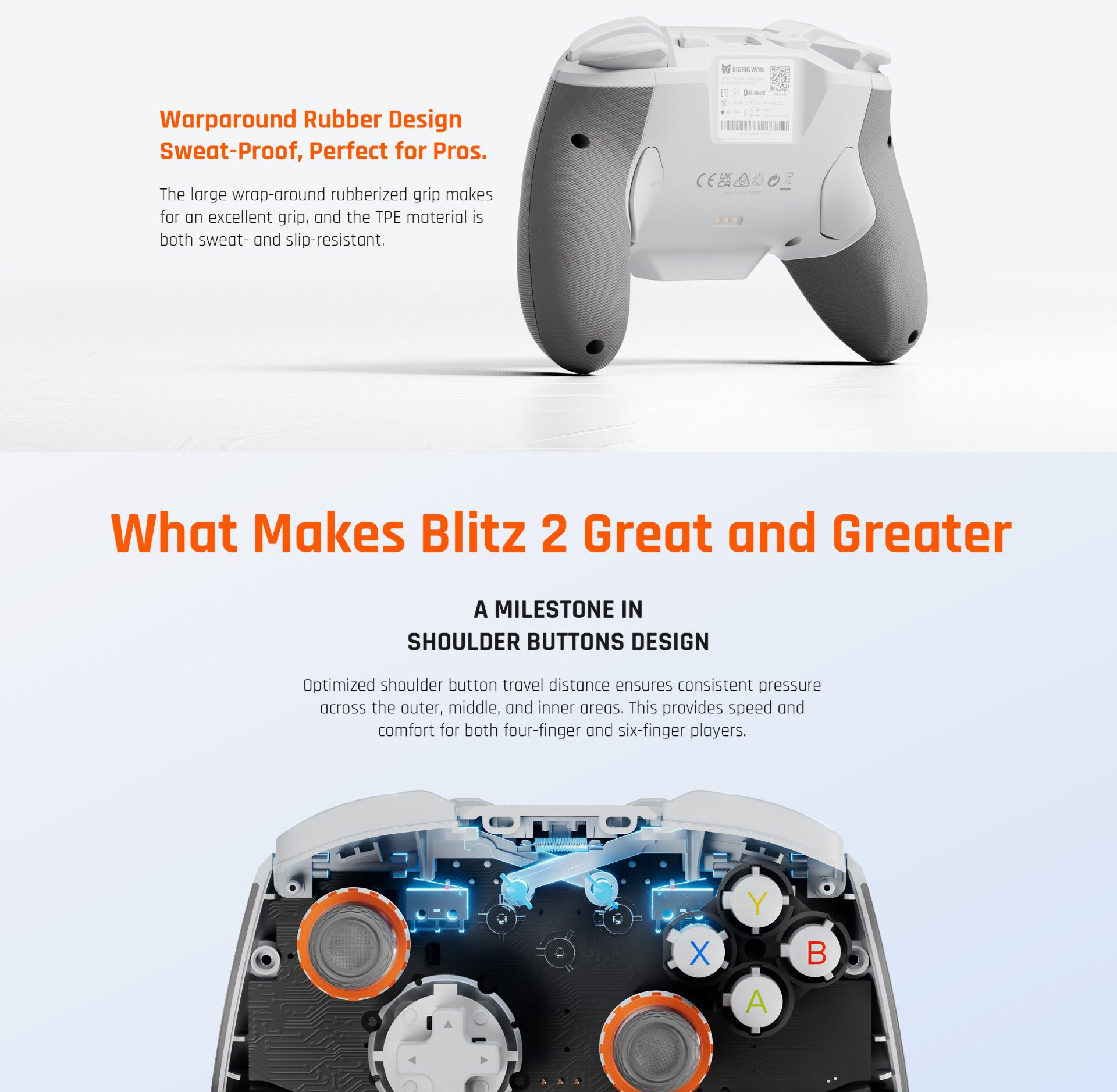 Bigbig Won Blitz 2 TMR Pro Wireless Gaming Controller for Win 10&11 ...