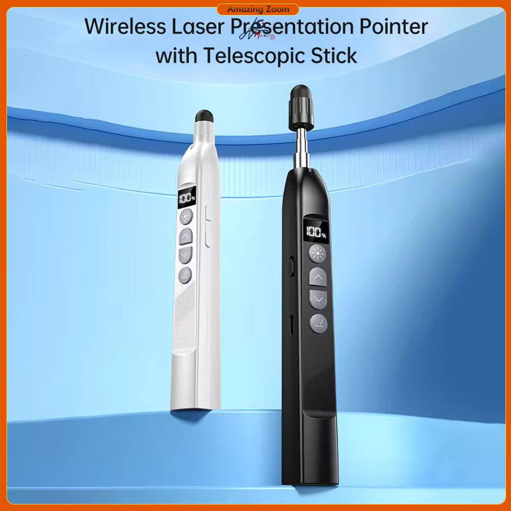 Wireless Laser Presentation Pointer with Telescopic Stick Stylus Pen ...
