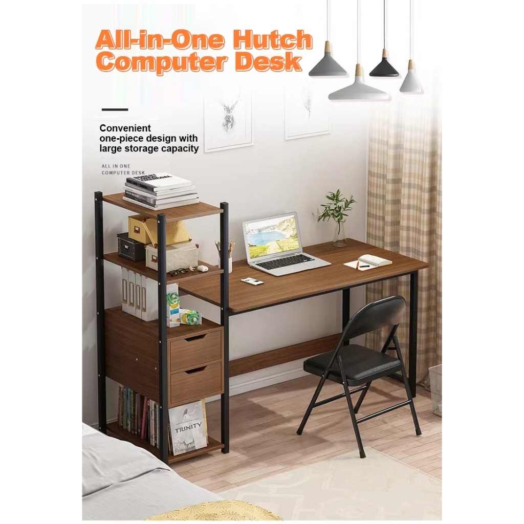 Computer desk,bedroom desk,bookshelf integrated desk,student study desk ...
