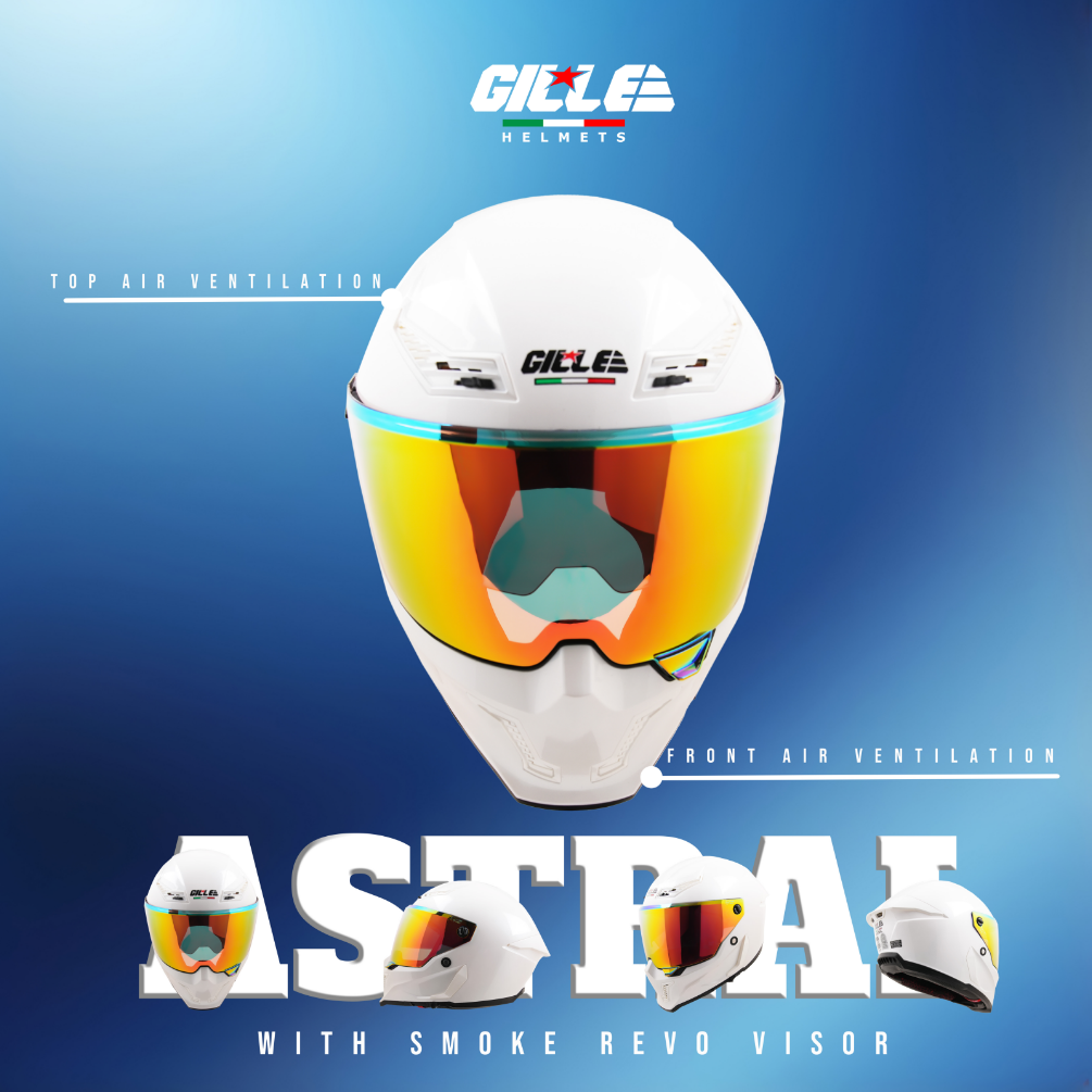 GILLE ASTRAL Revo Lens Full Face Dual Visor Motorcycle Helmet | Shopee ...