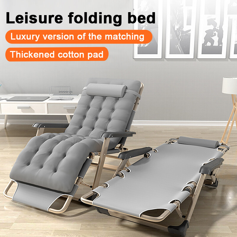 Reclining Chair Foldable Bed Adjustable Angle Napping With Backrest ...
