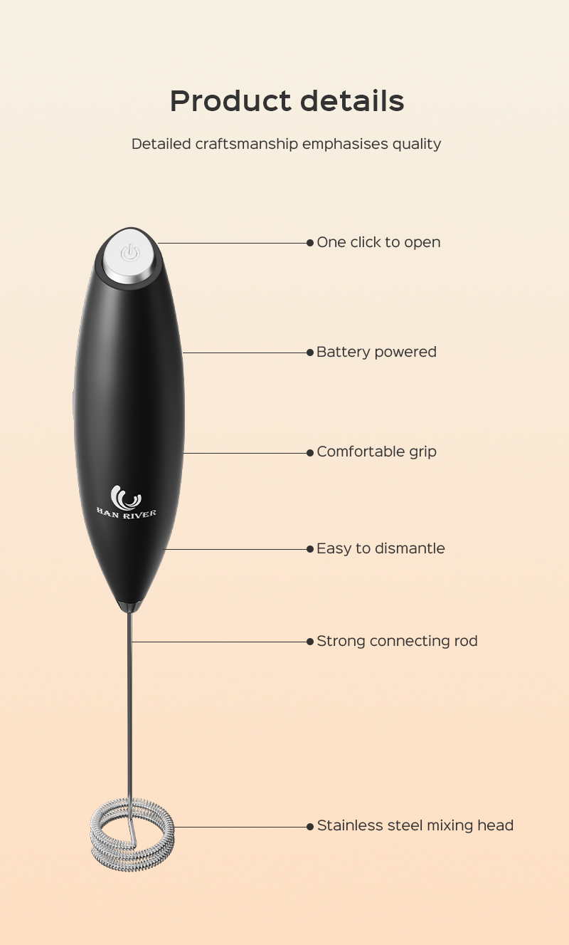 HAN RIVER Hand Mixer HRDDQ07 Mixer / Electric Mini Milk Frother ...