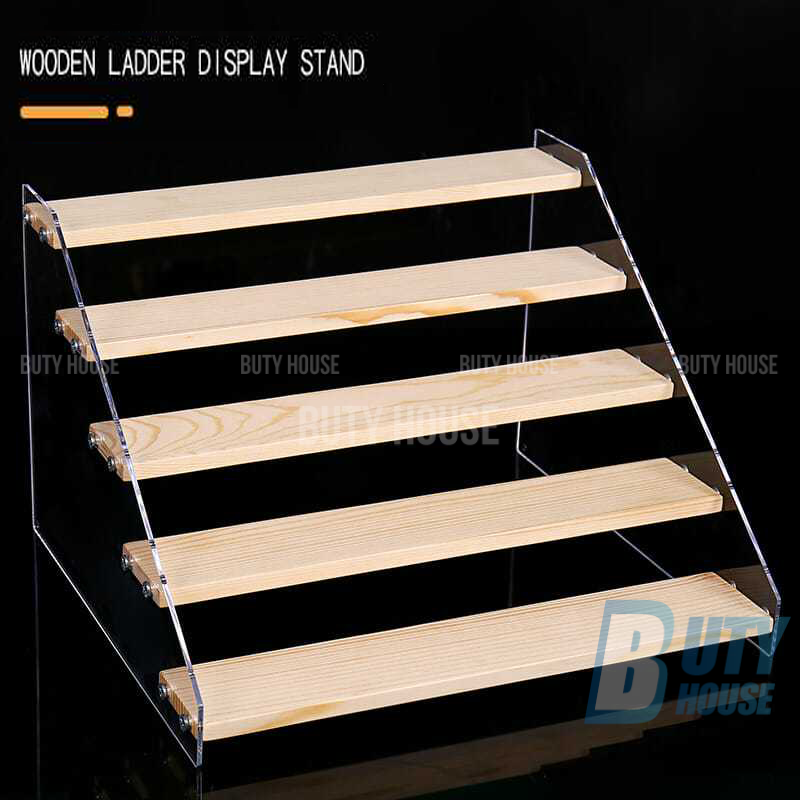 3/4/5 Layer Display Storage Wood Multi-layer Plant Dessert Rack Wooden ...