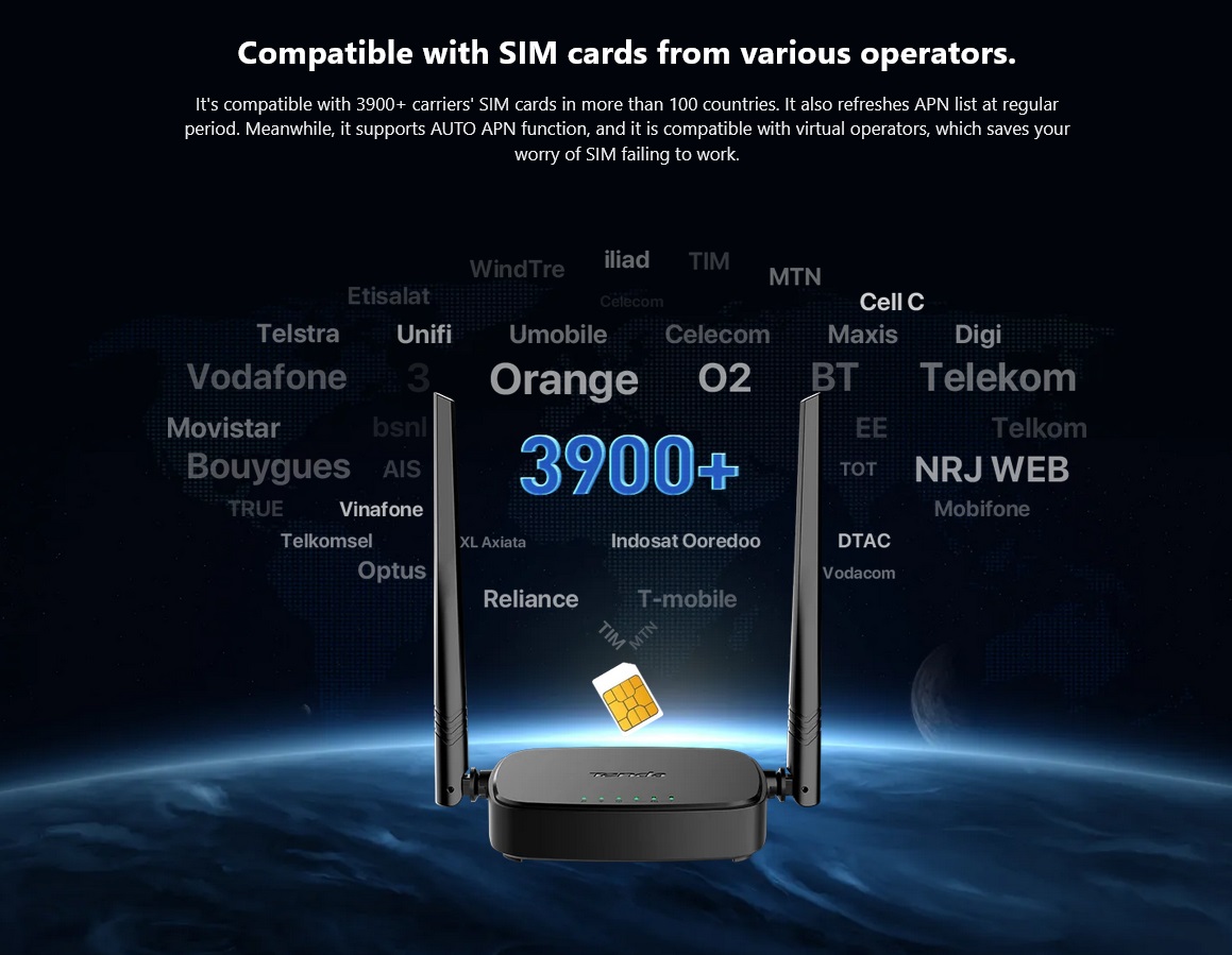 Tenda 4G05 N300 Wi-Fi 4G LTE Router | Shopee Philippines